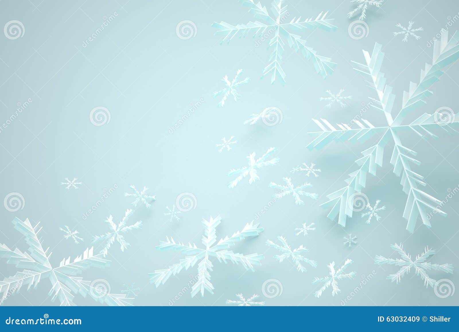 White Snowflakes Abstract Winter Pattern - Horizontal Background Stock ...