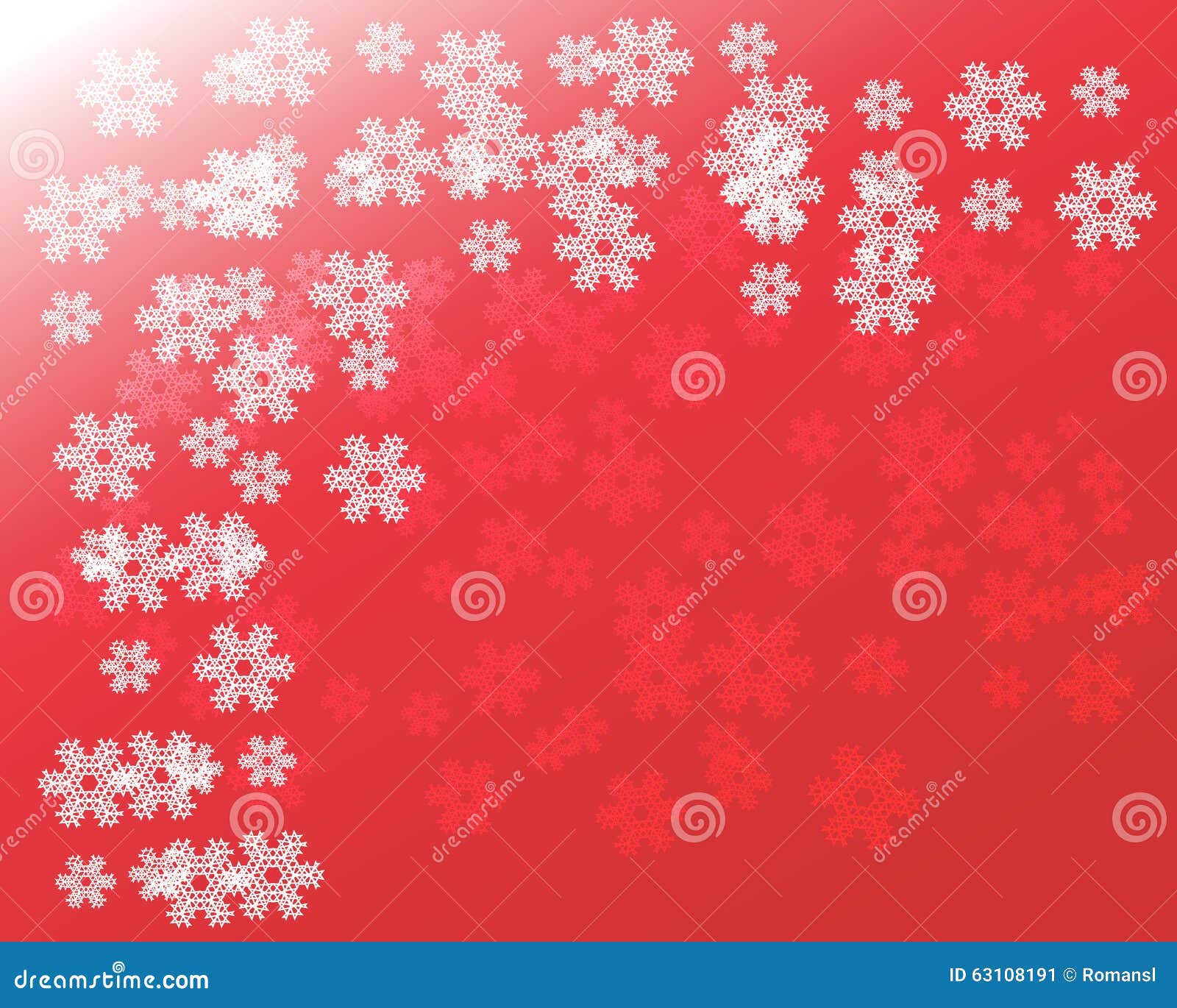 White Snowflakes on Red Background Stock Vector - Illustration of ...