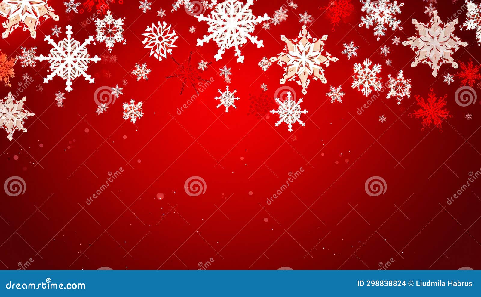 White Snowflakes on a Red Background. Seamless Pattern. Stock Photo ...