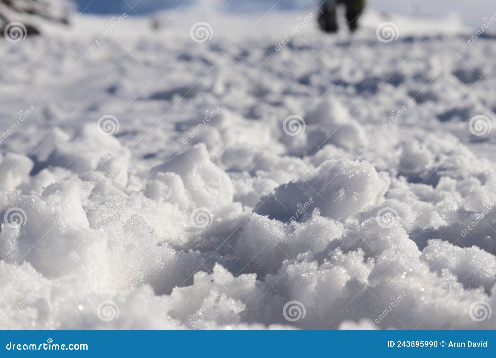 White Snowy Field Under Bright Clear Winter in India Stock Photo ...