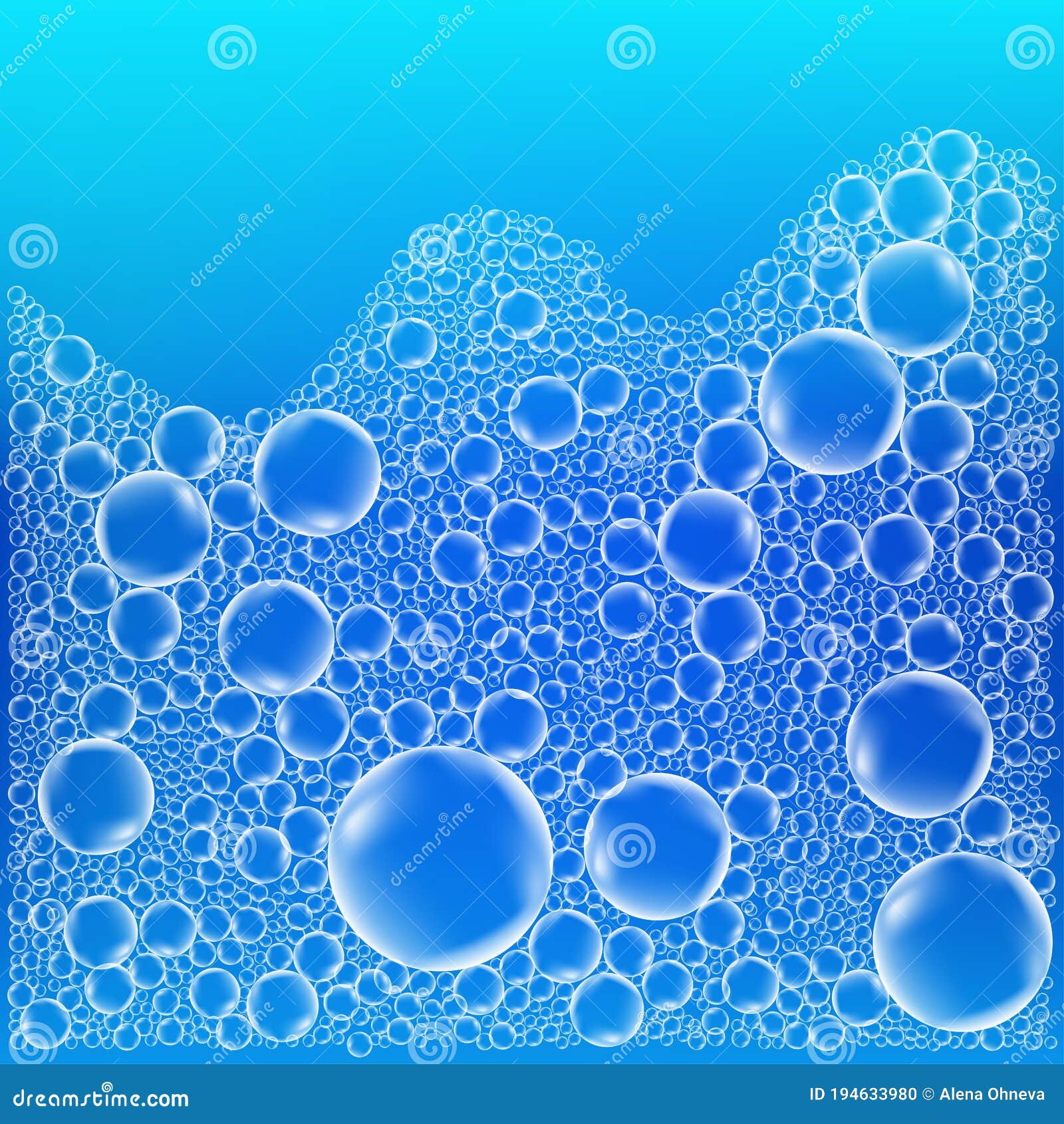 White Soap Or Shampoo Bubbles Realistic Texture Vector Illustration ...