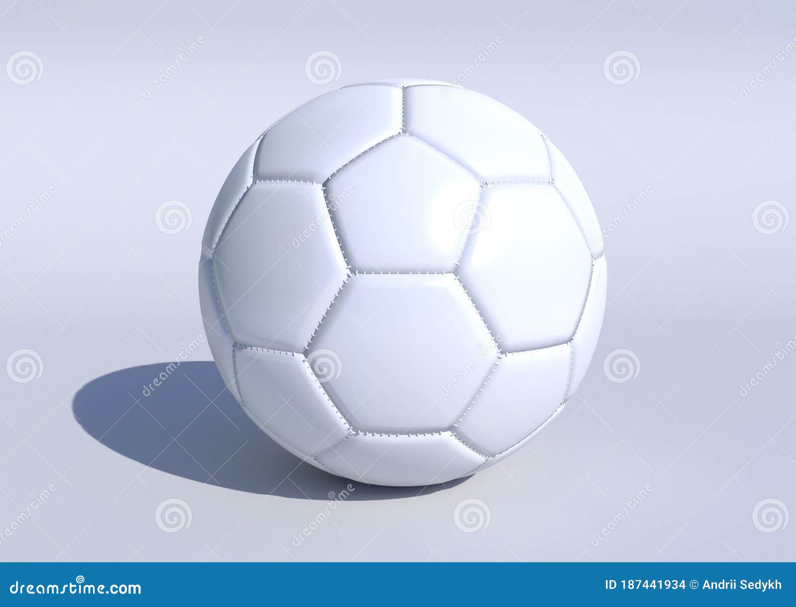 White Soccer Ball with Classic Design Isolated on White Background ...
