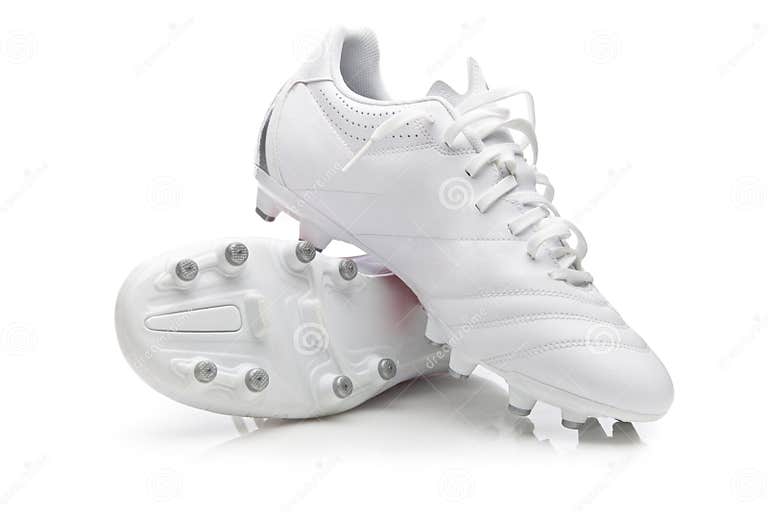 White Soccer Boots stock image. Image of clothing, field - 29855657
