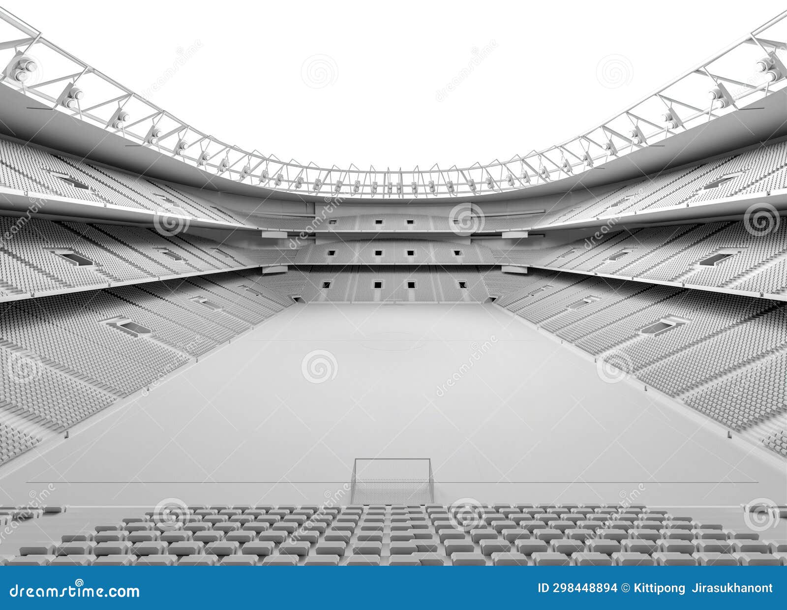 White Soccer or Football Stadium Model Stock Illustration ...