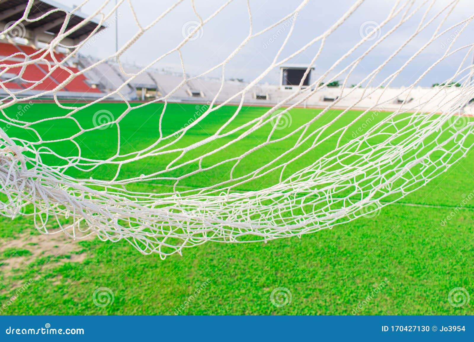 White Soccer Net in a Stadium Stock Photo - Image of football, white ...