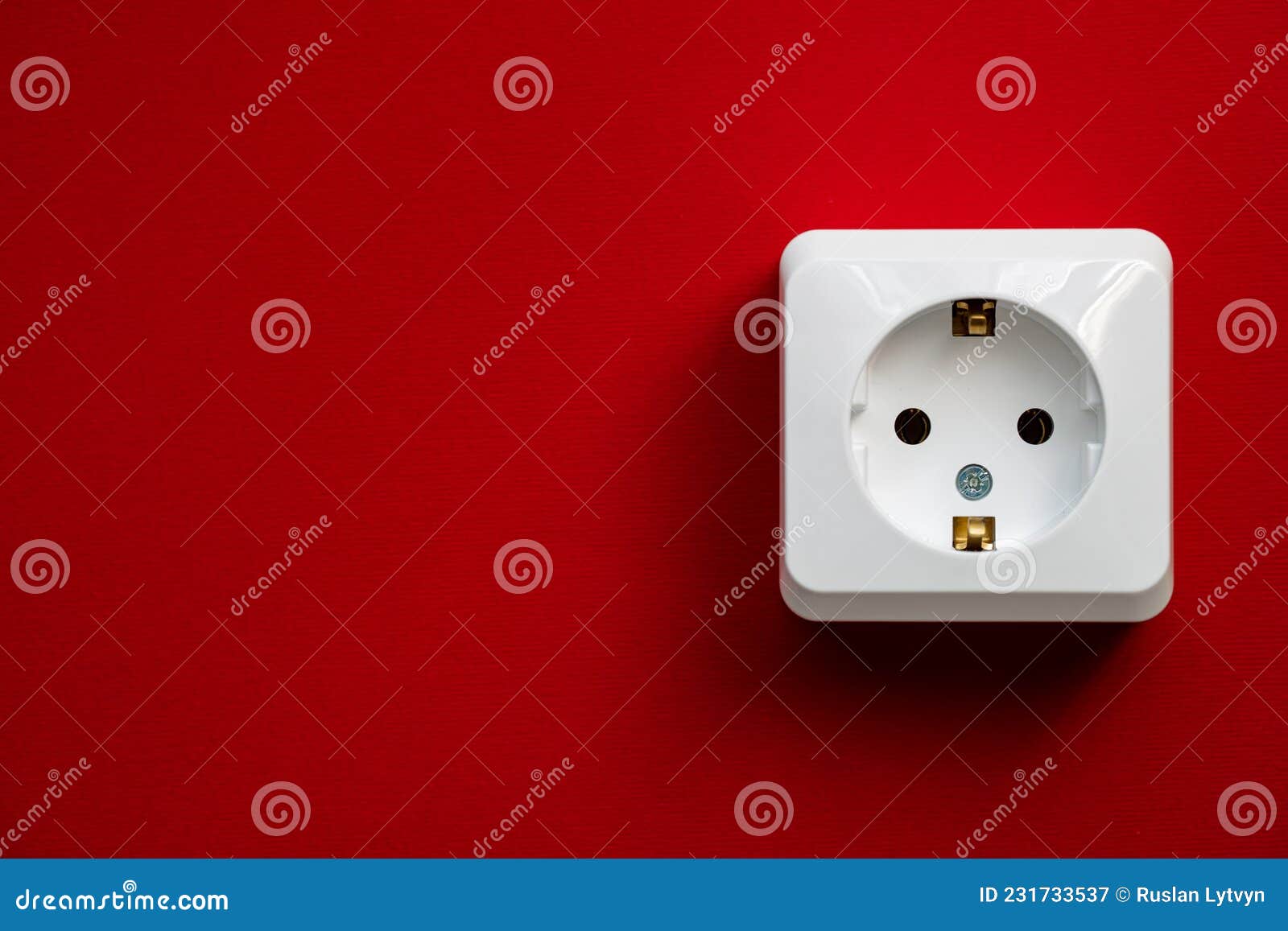White Socket on . Red Background Stock Image - Image of electricity ...