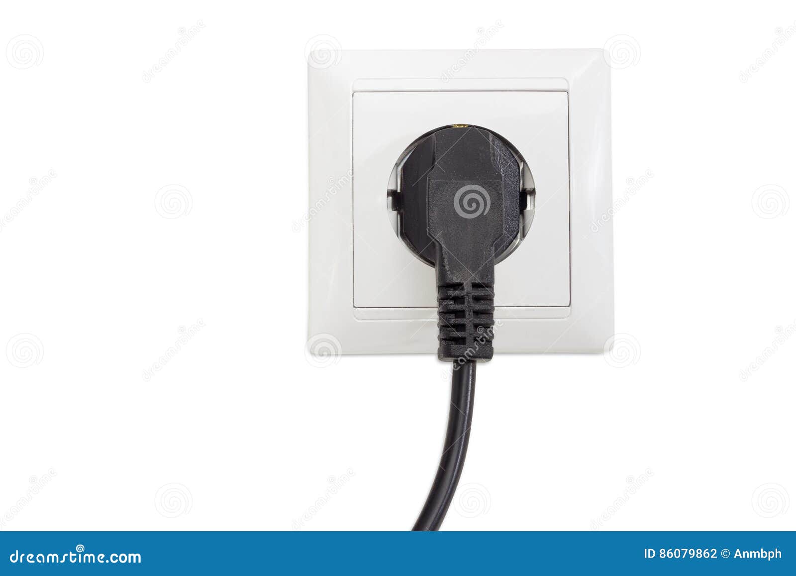 White Socket Outlet with Connected Corresponding Power Plug Stock Photo ...