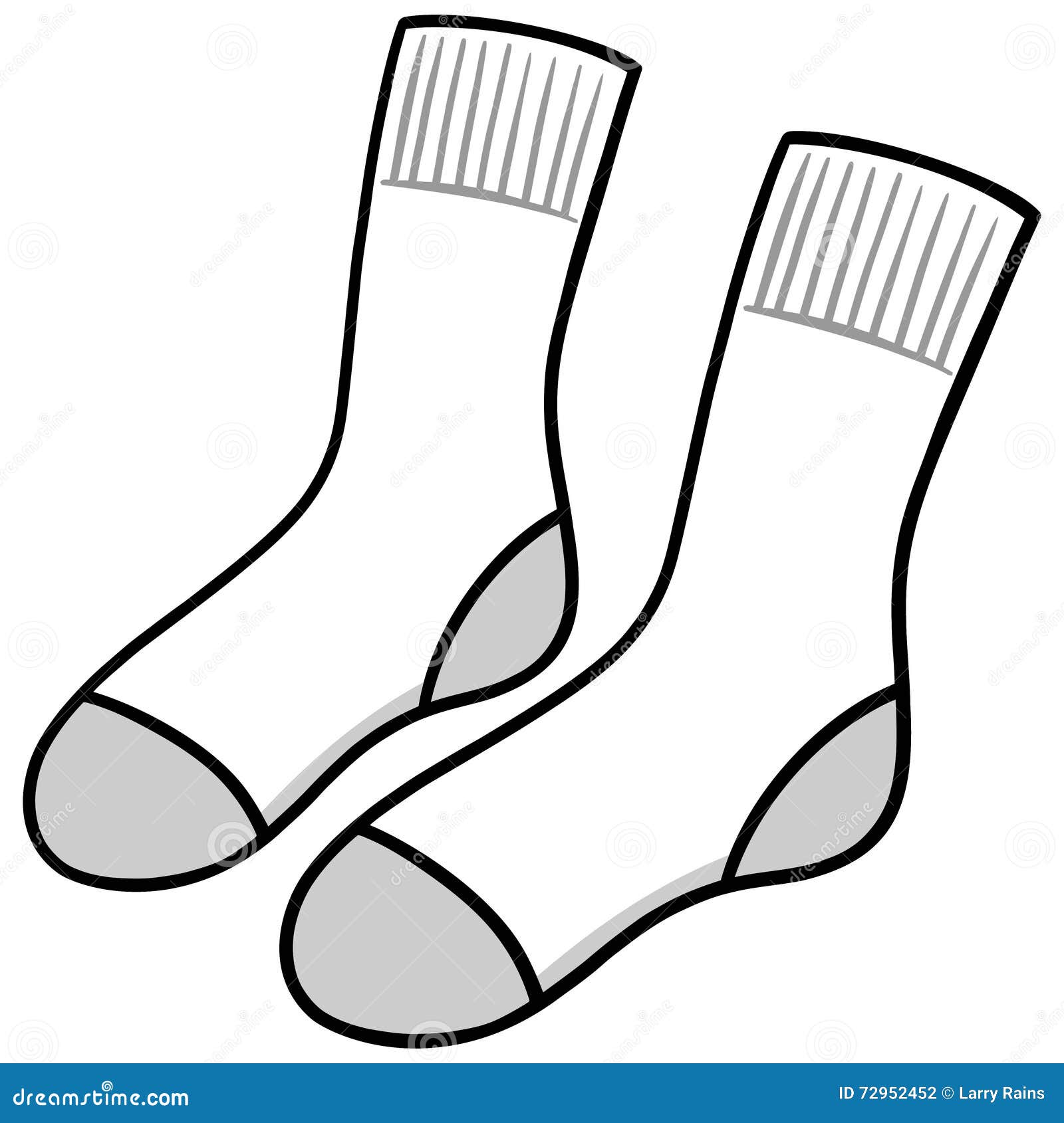 White Socks stock vector. Illustration of ankle, sport - 72952452