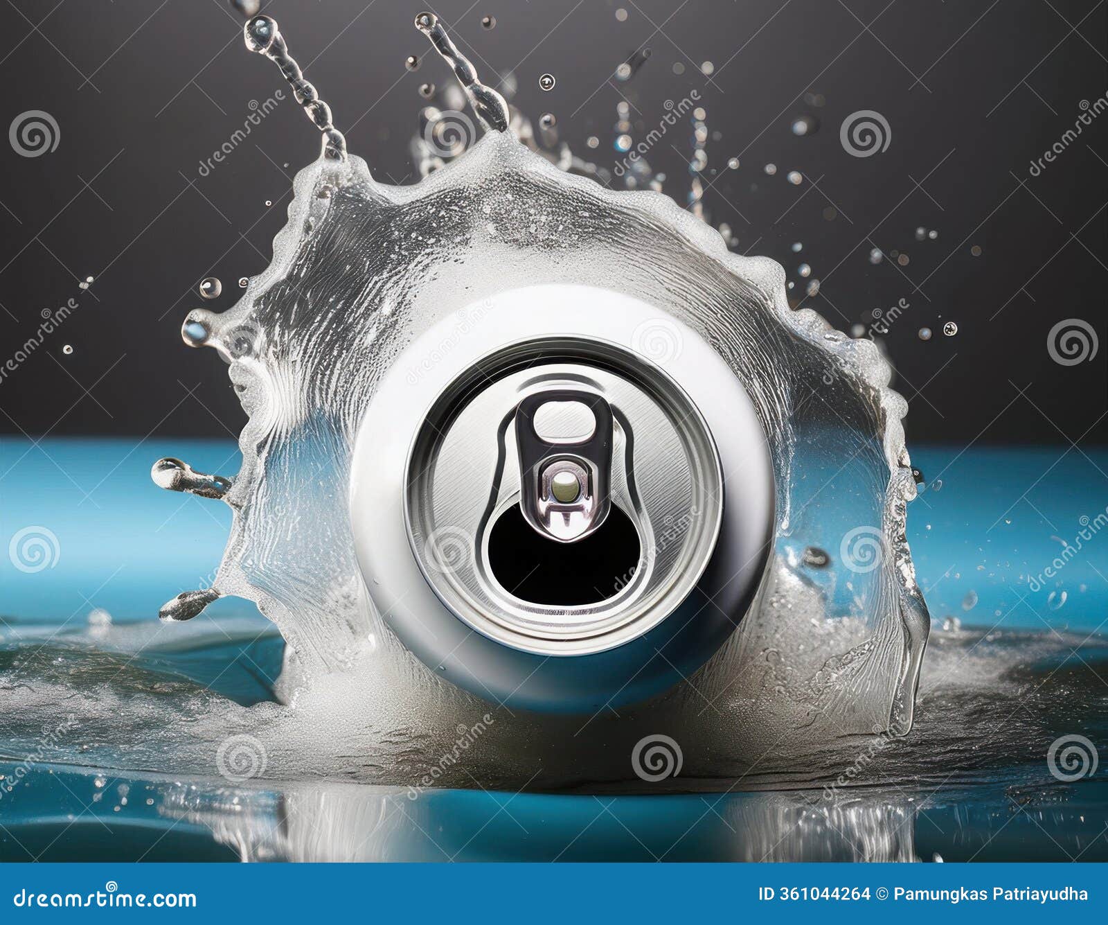 Minimalist White Can with Abstract Water Symmetry Stock Photo - Image ...