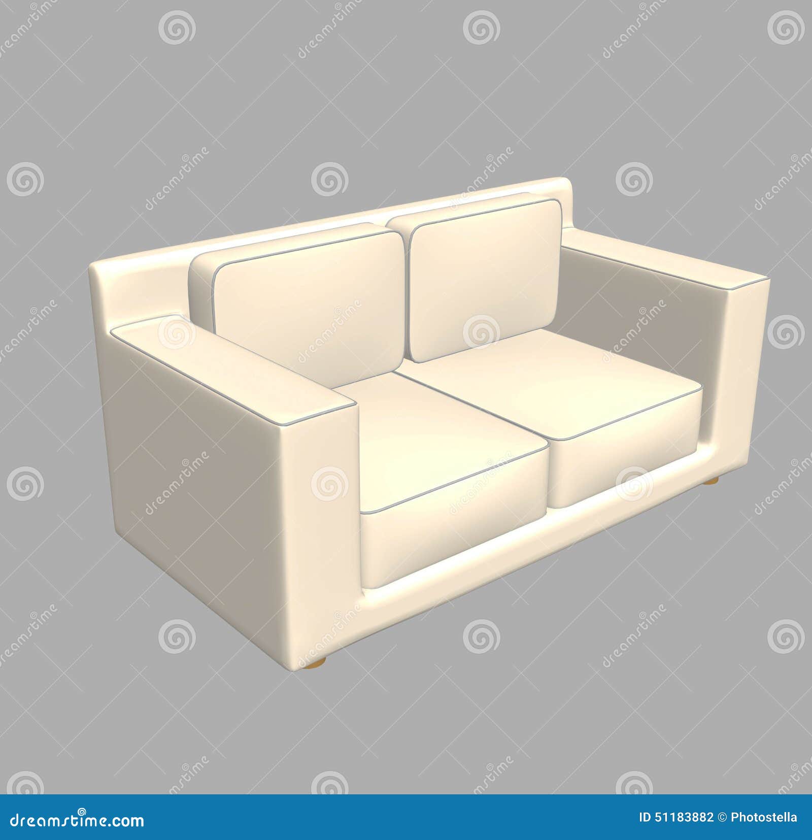 White sofa stock illustration. Illustration of living - 51183882