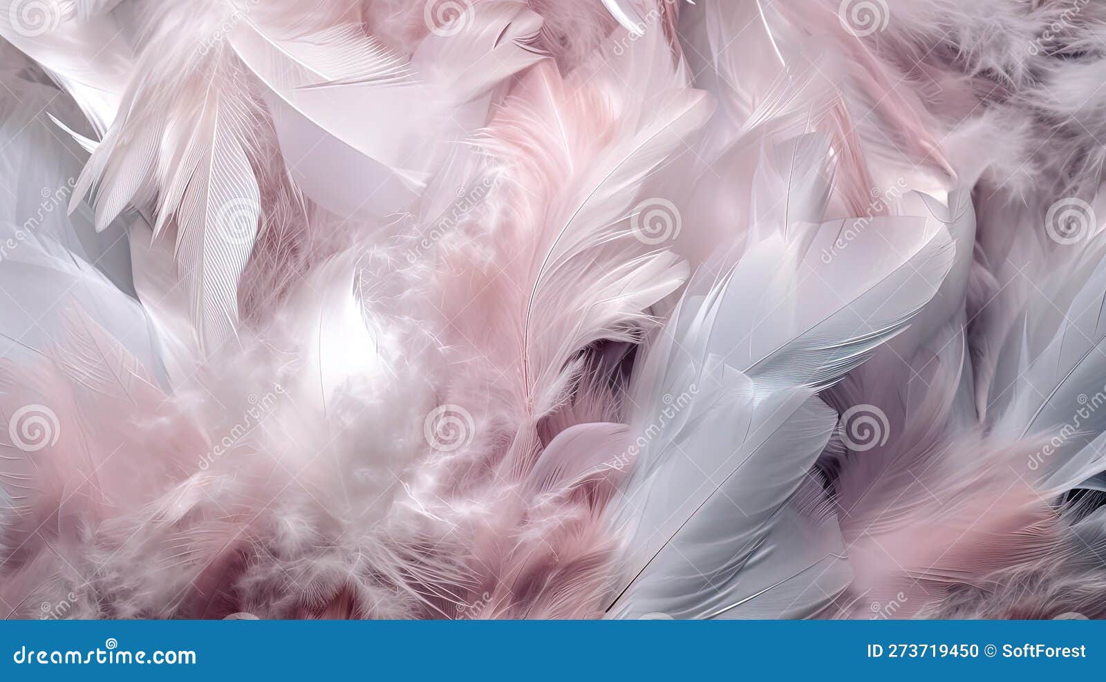 White Soft Feathers and Fur Pattern Texture Background. Pastel Color ...