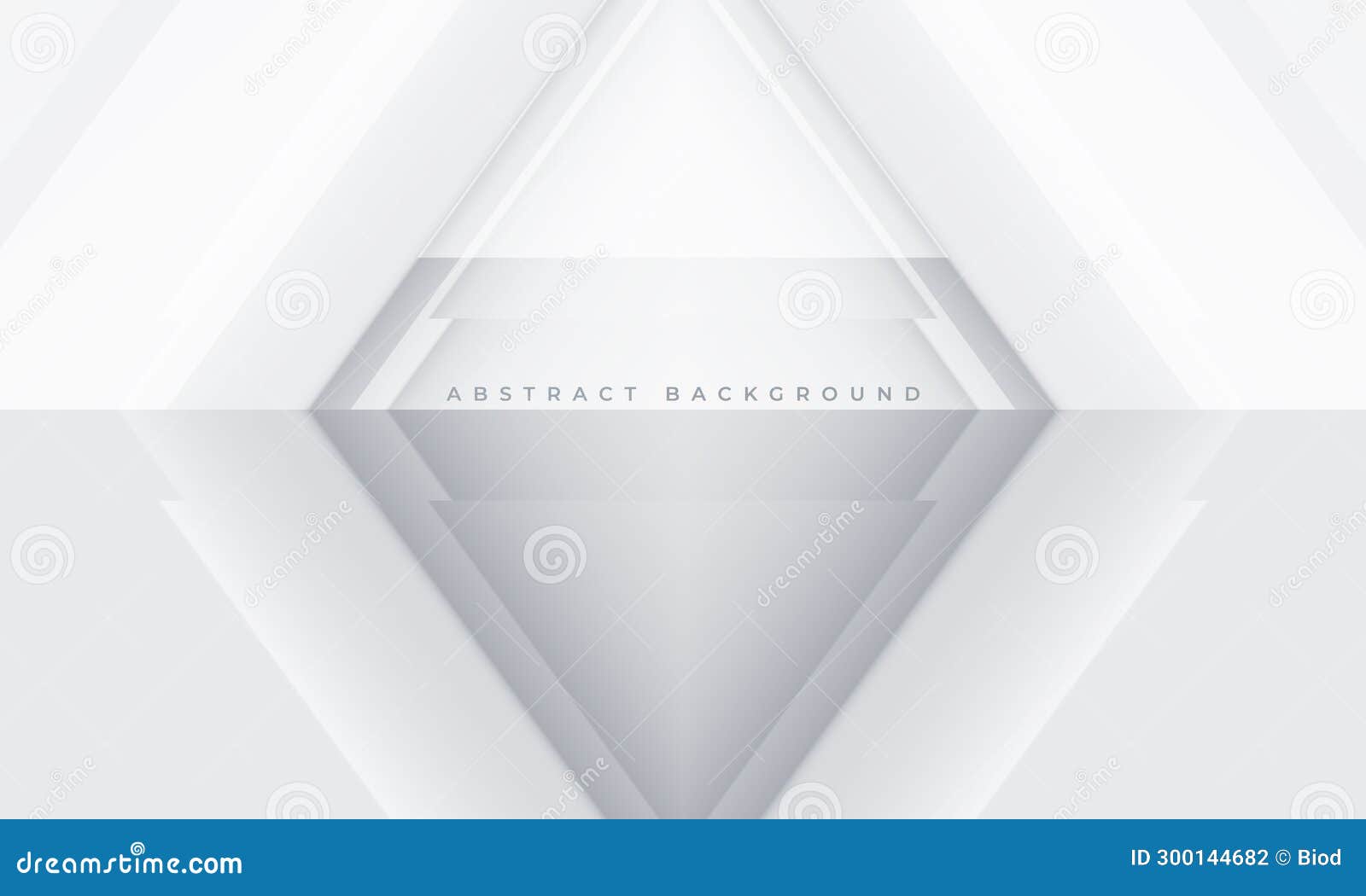 White and Soft Grey 3D Geometric Abstract Background with Rhombus Frame. White Abstract Modern ...