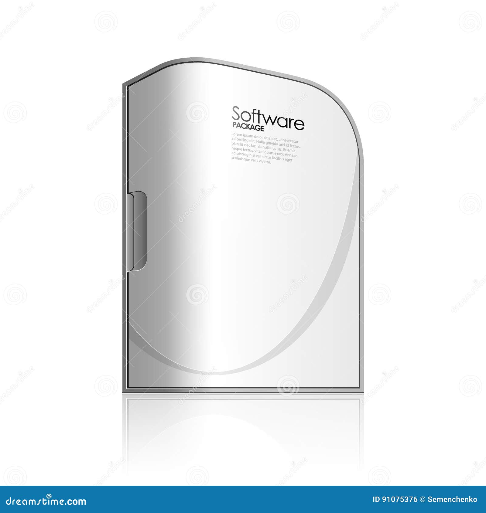 White Software Box with Rounded Corners Stock Vector - Illustration of ...