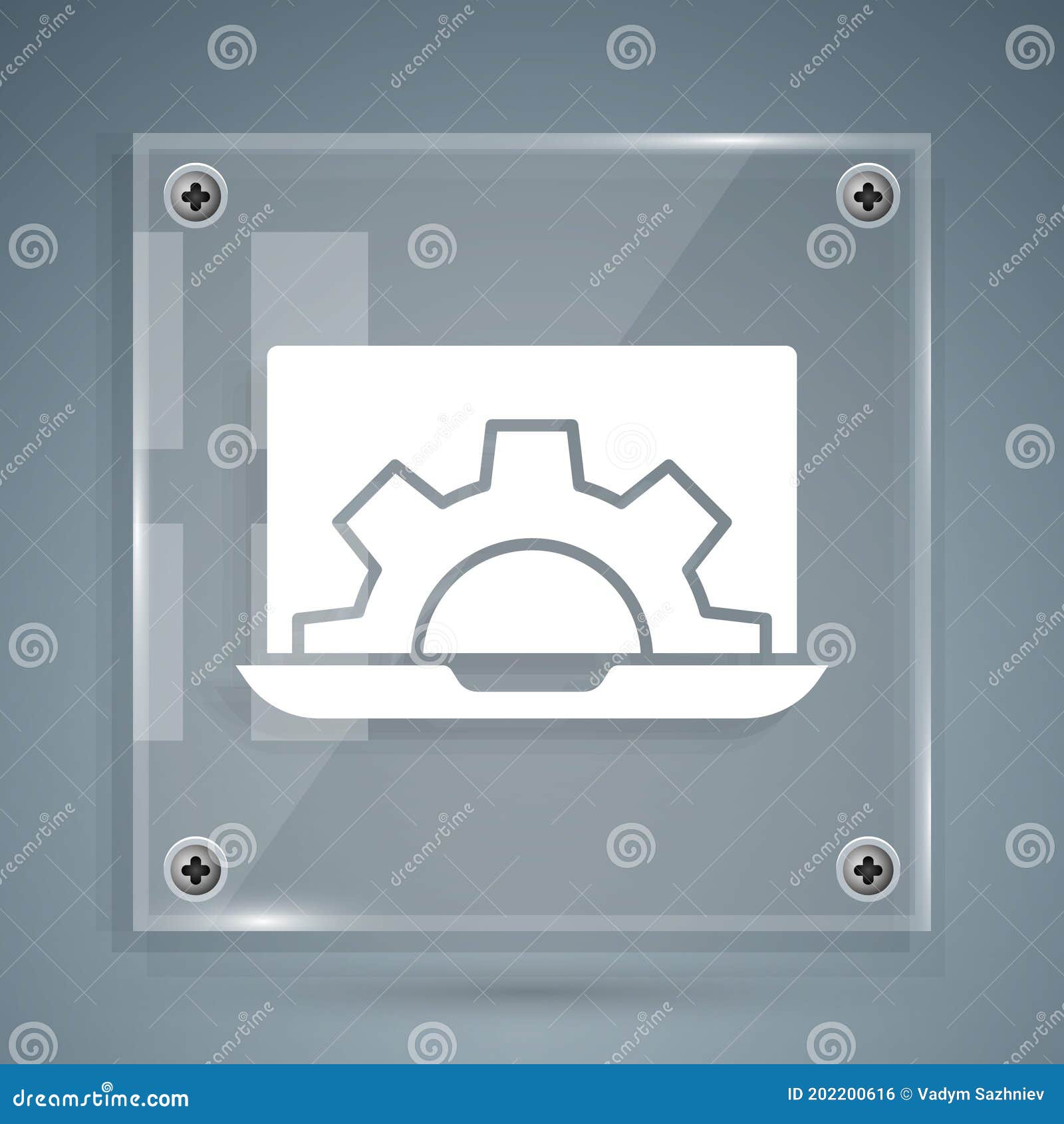 White Software Web Development Programming Concept Icon Isolated On Grey Background