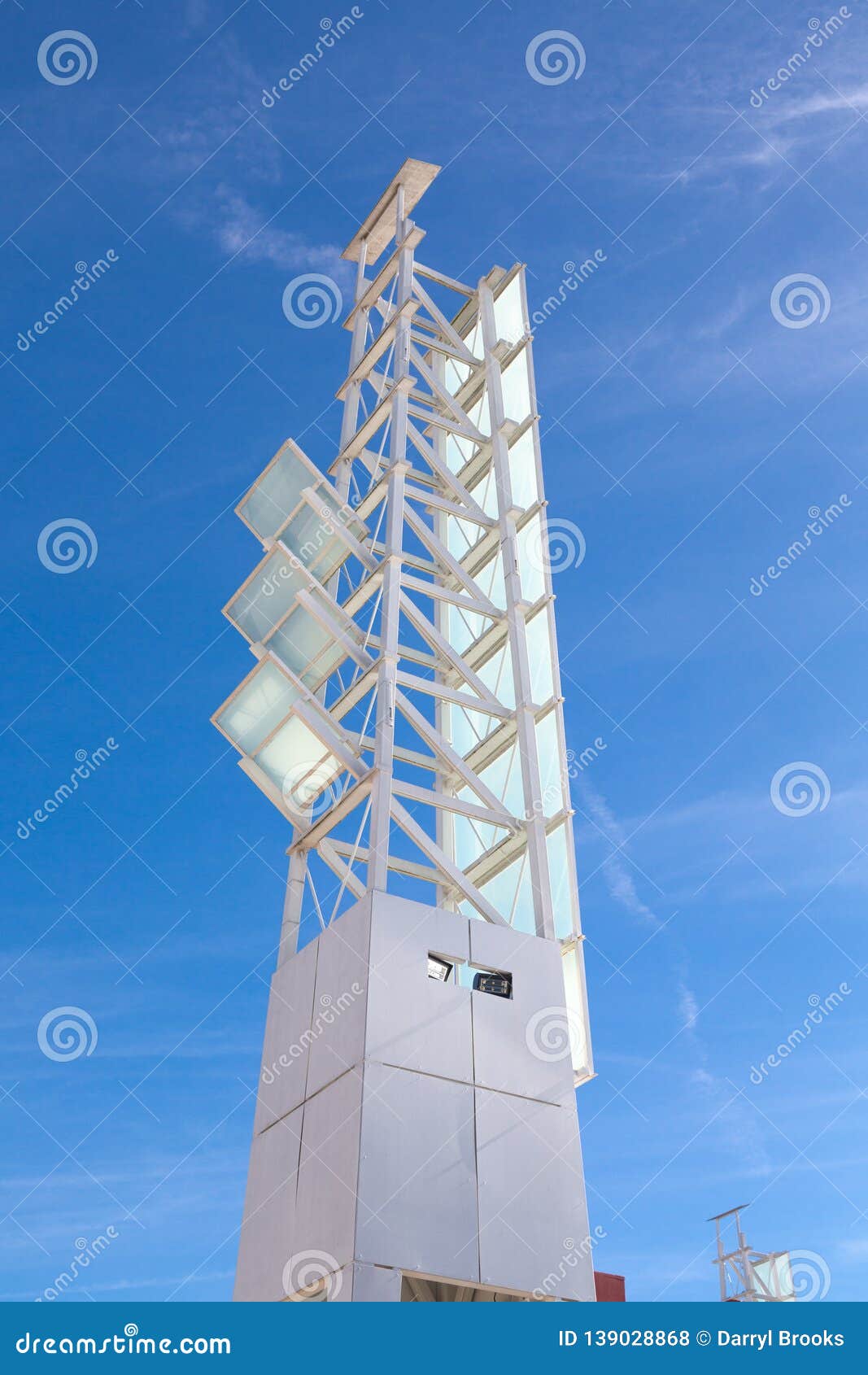 White Solar Tower editorial stock photo. Image of modern - 139028868