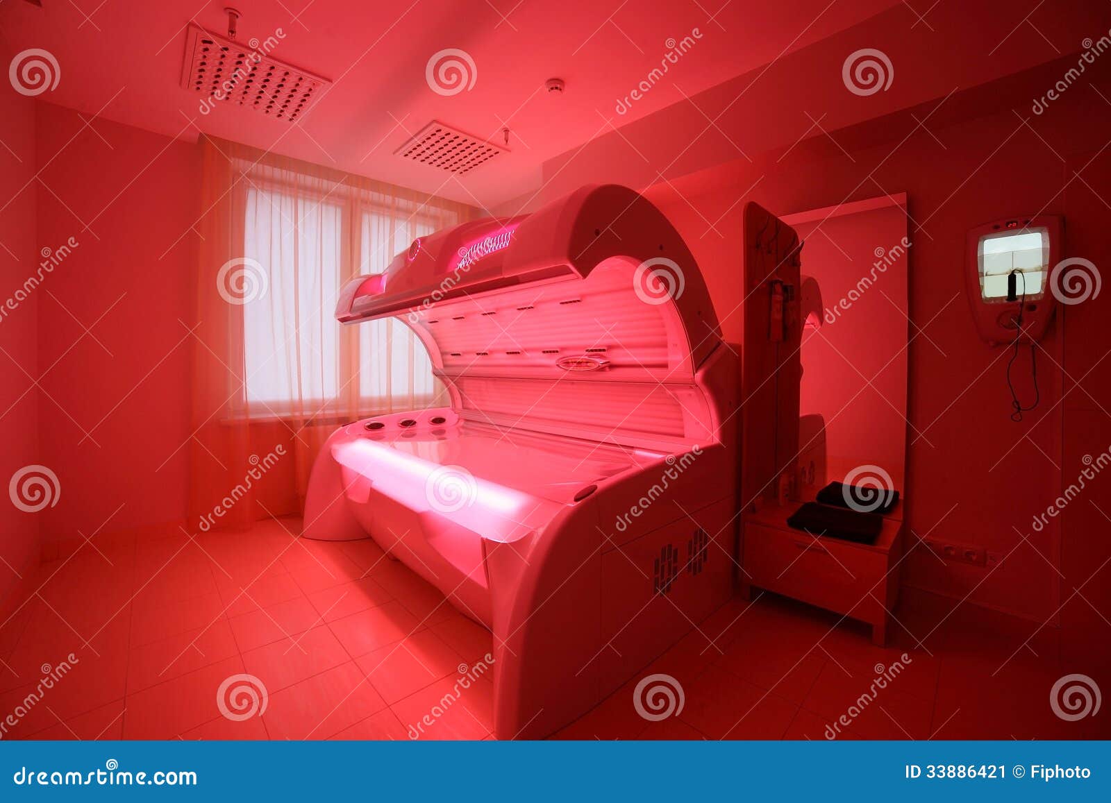 White Solarium in White Room Stock Image - Image of care, lighting ...