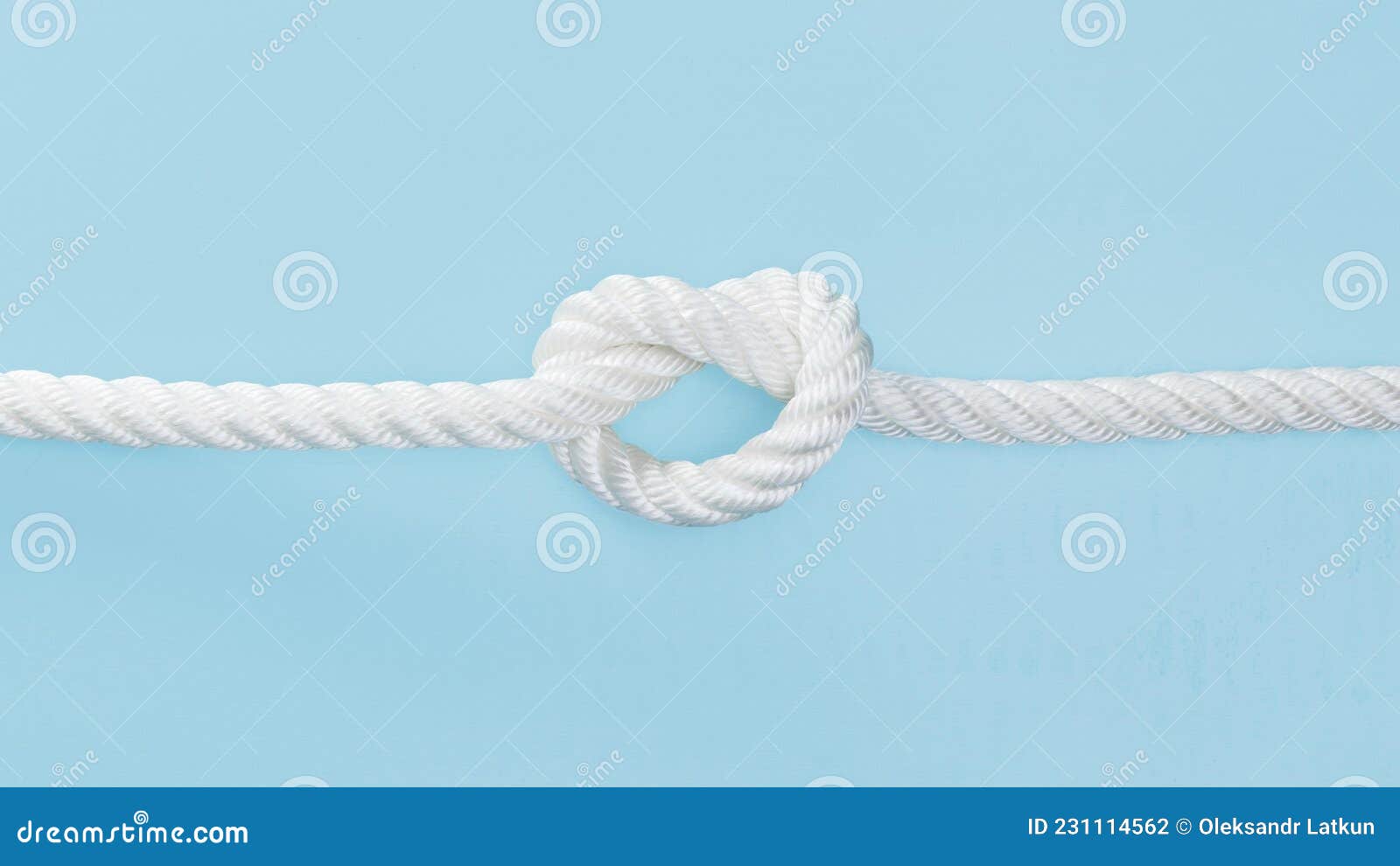 White Solid Rope with Knot. High Quality Photo Stock Photo - Image of ...