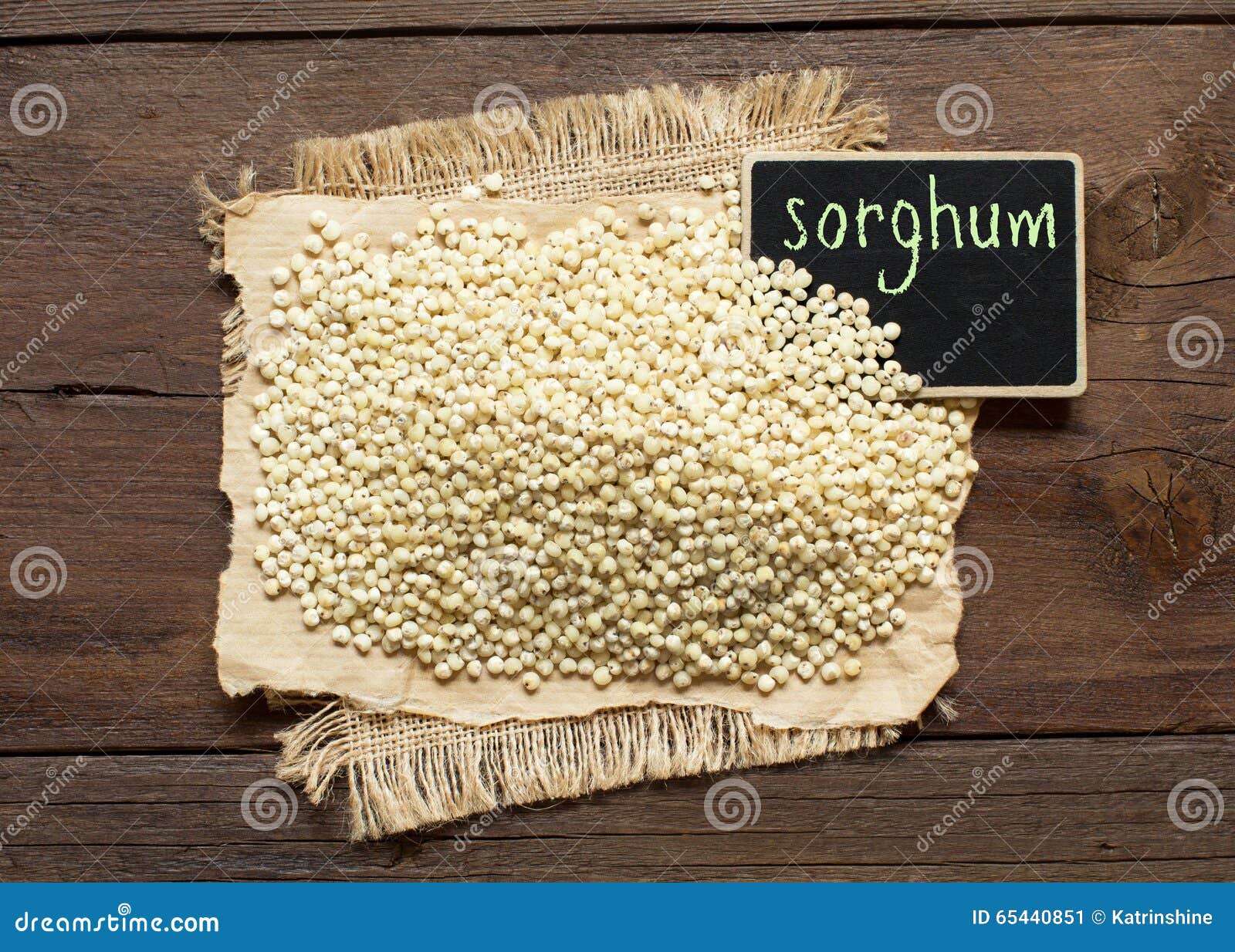White Sorghum Grain with a Small Chalkboard Stock Image - Image of ...