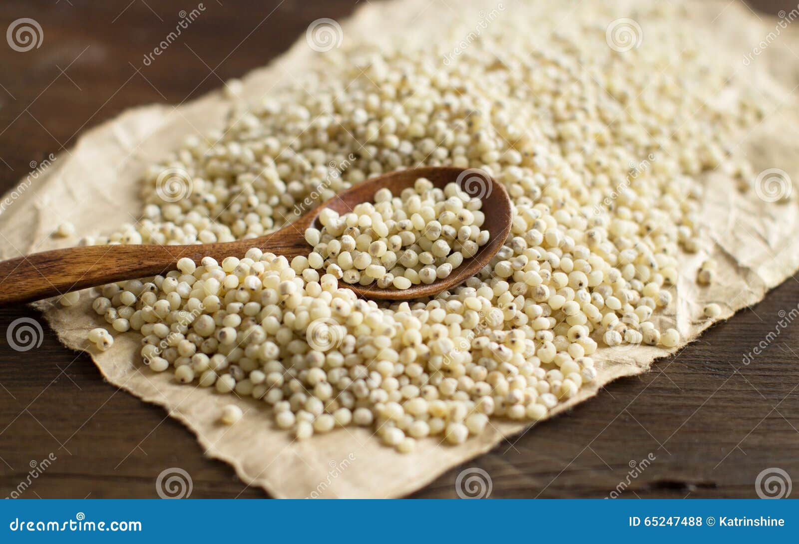 White Sorghum Grain with a Spoon Stock Photo - Image of grain, spoon ...