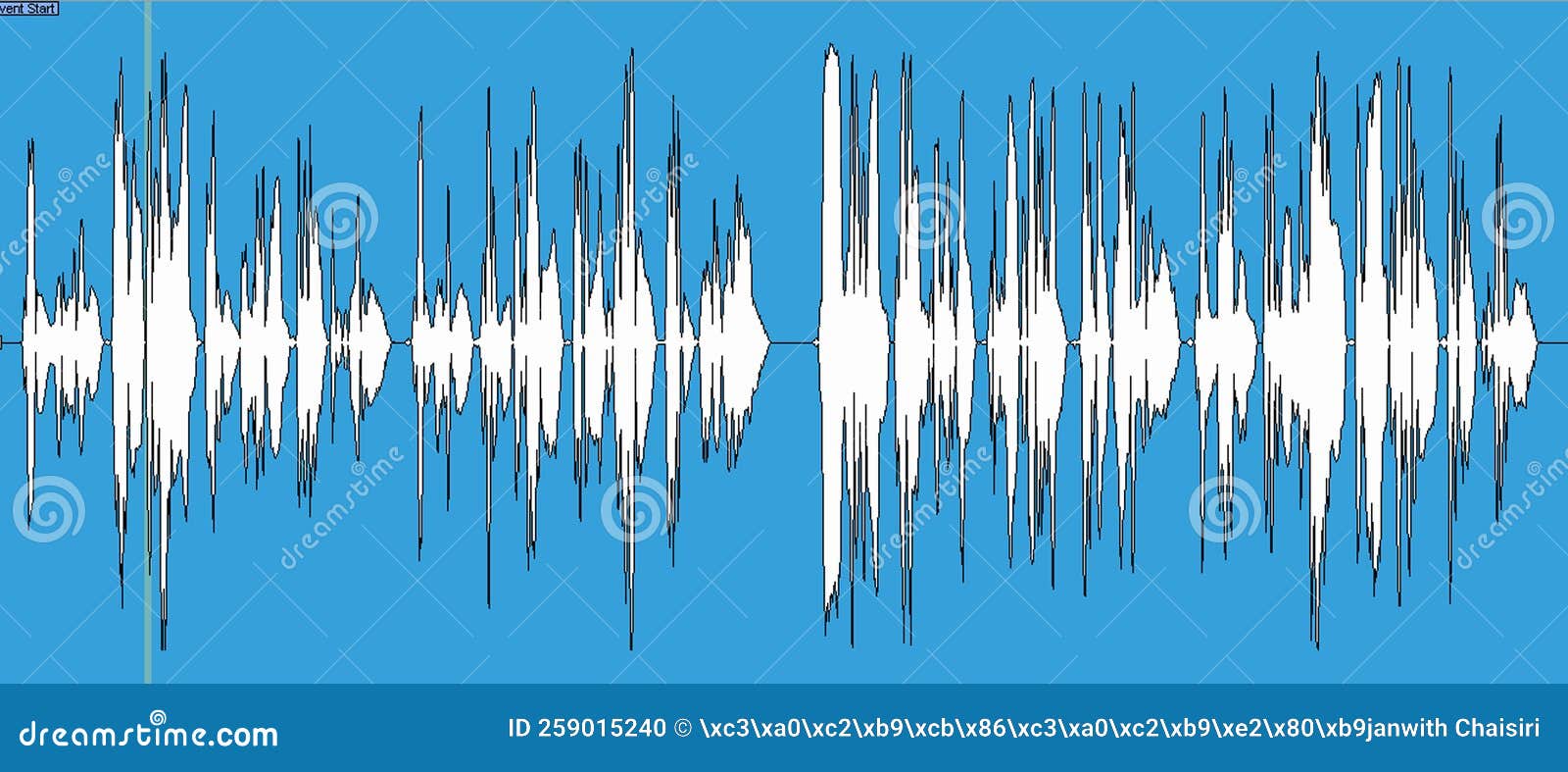 White Sound Recording Wave on Blue Background Stock Photo - Image of ...