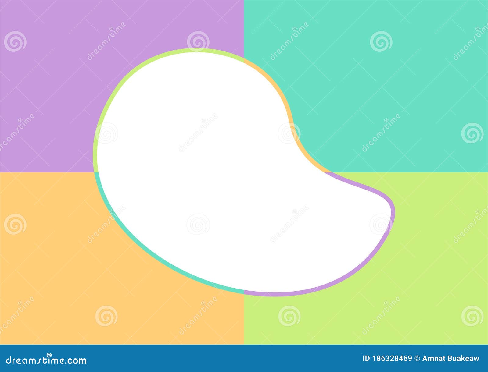 White Space Blank on Pastel Soft Color for Banner, Blob Shape White ...