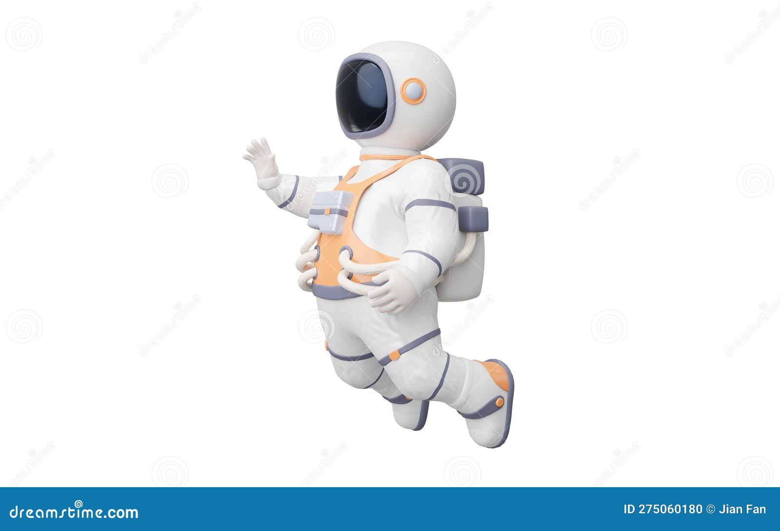 White Space Man, 3d Character, 3d Rendering Stock Illustration ...