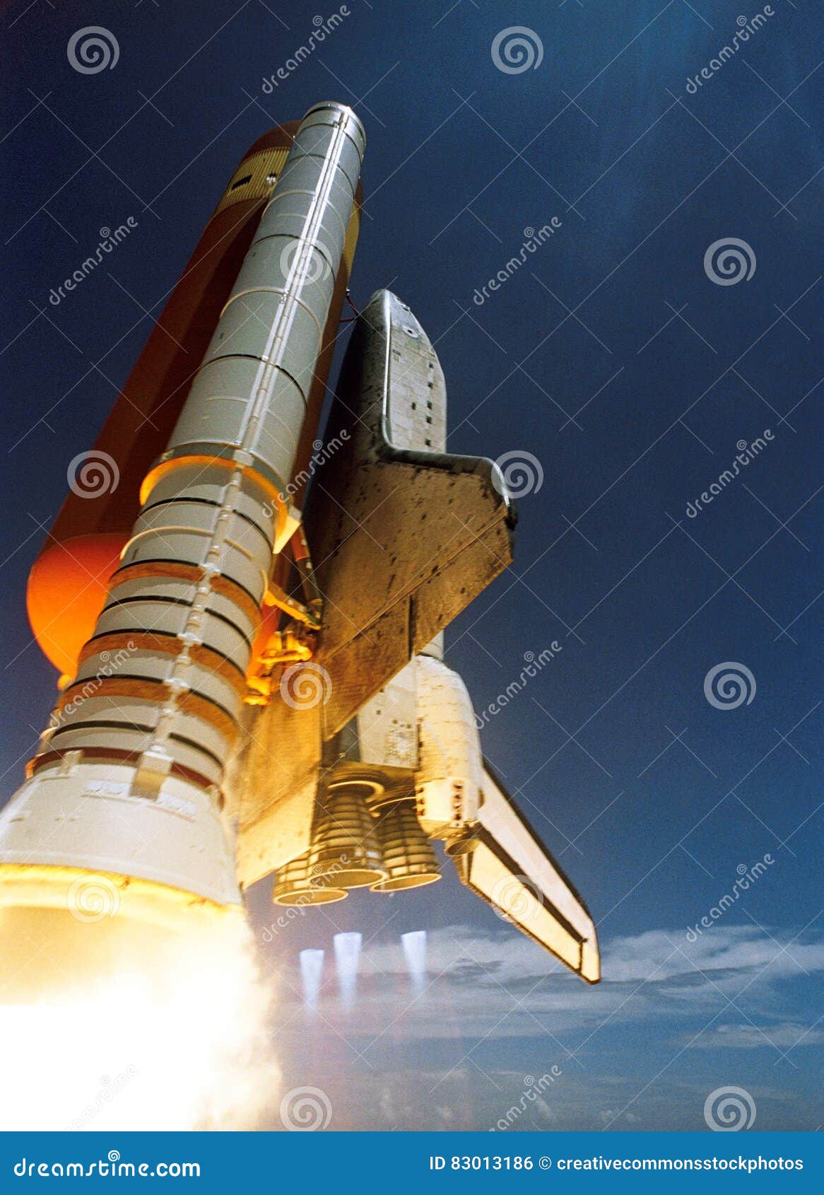 White Spaceship Blast Off During Daytime Picture. Image: 83013186