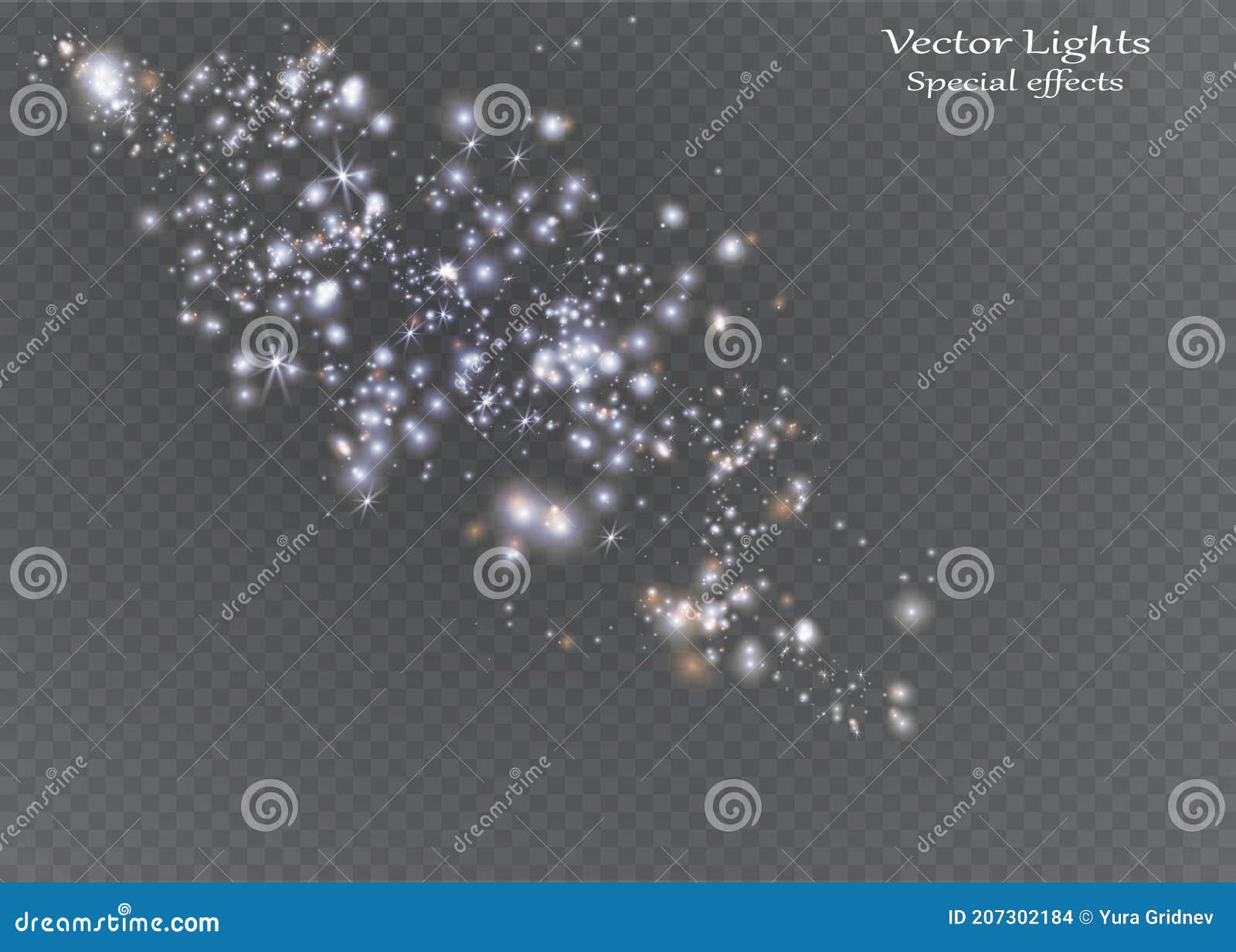 White Sparkles Shiny Special Light Effect. Vector Sparkles on a ...