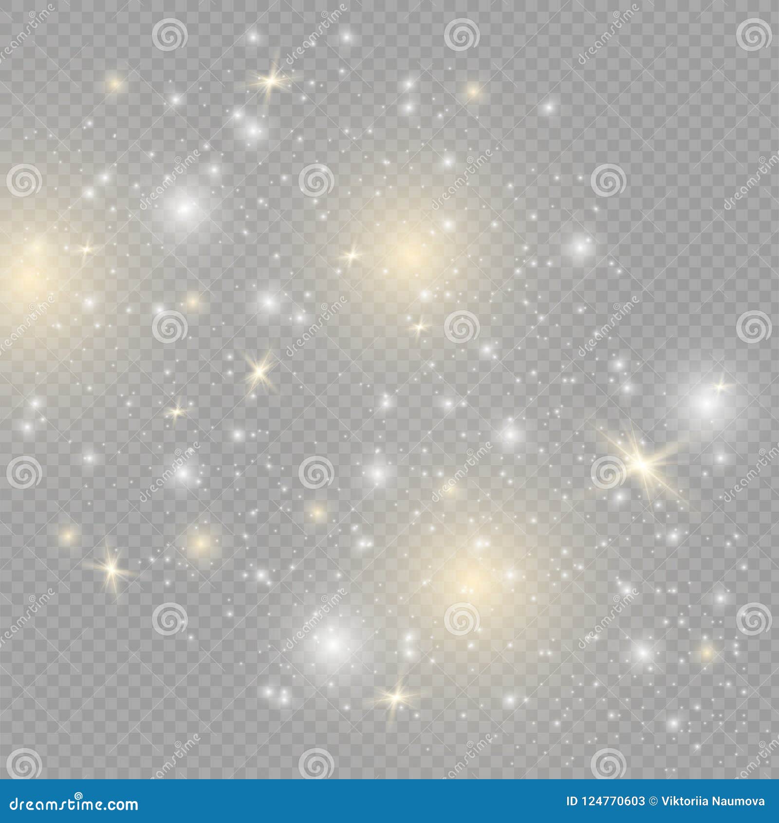White Sparks Glitter Special Light Effect. Vector Sparkles on ...