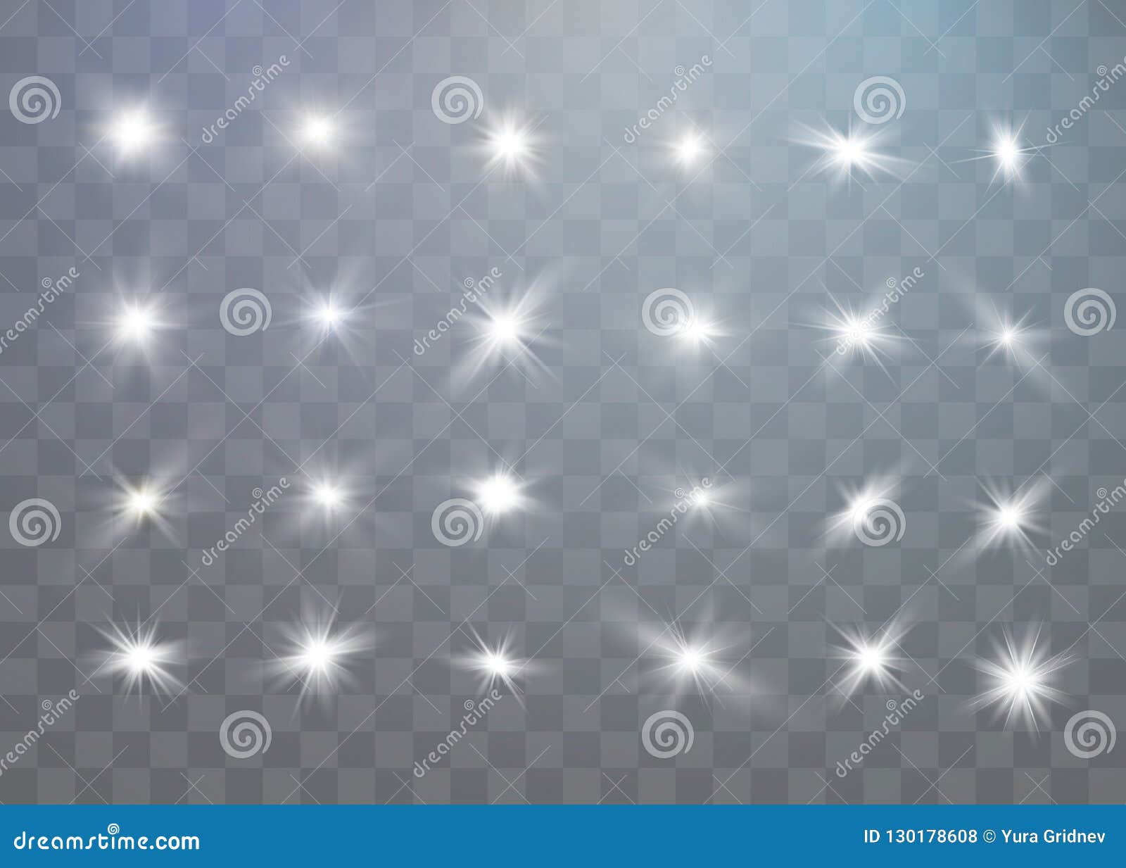 White Sparks Glitter Special Light Effect. Vector Sparkles on ...