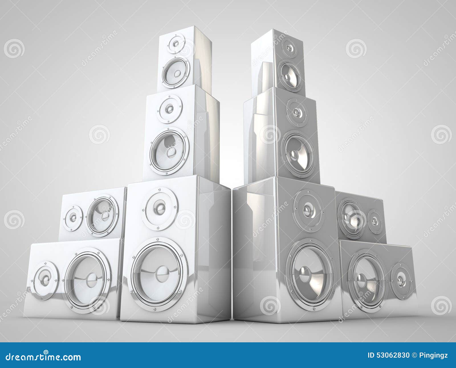 White Speaker Render stock illustration. Illustration of white - 53062830