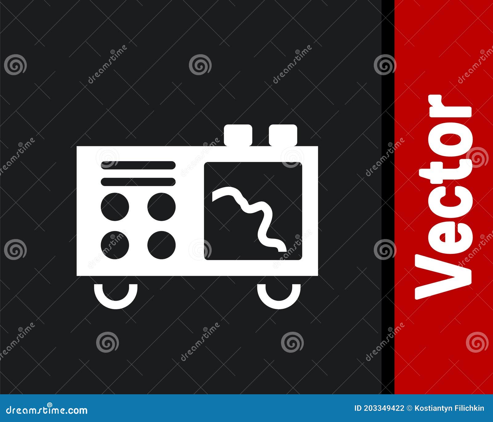 Black Spectrometer Icon Isolated On Transparent Background. Vector ...