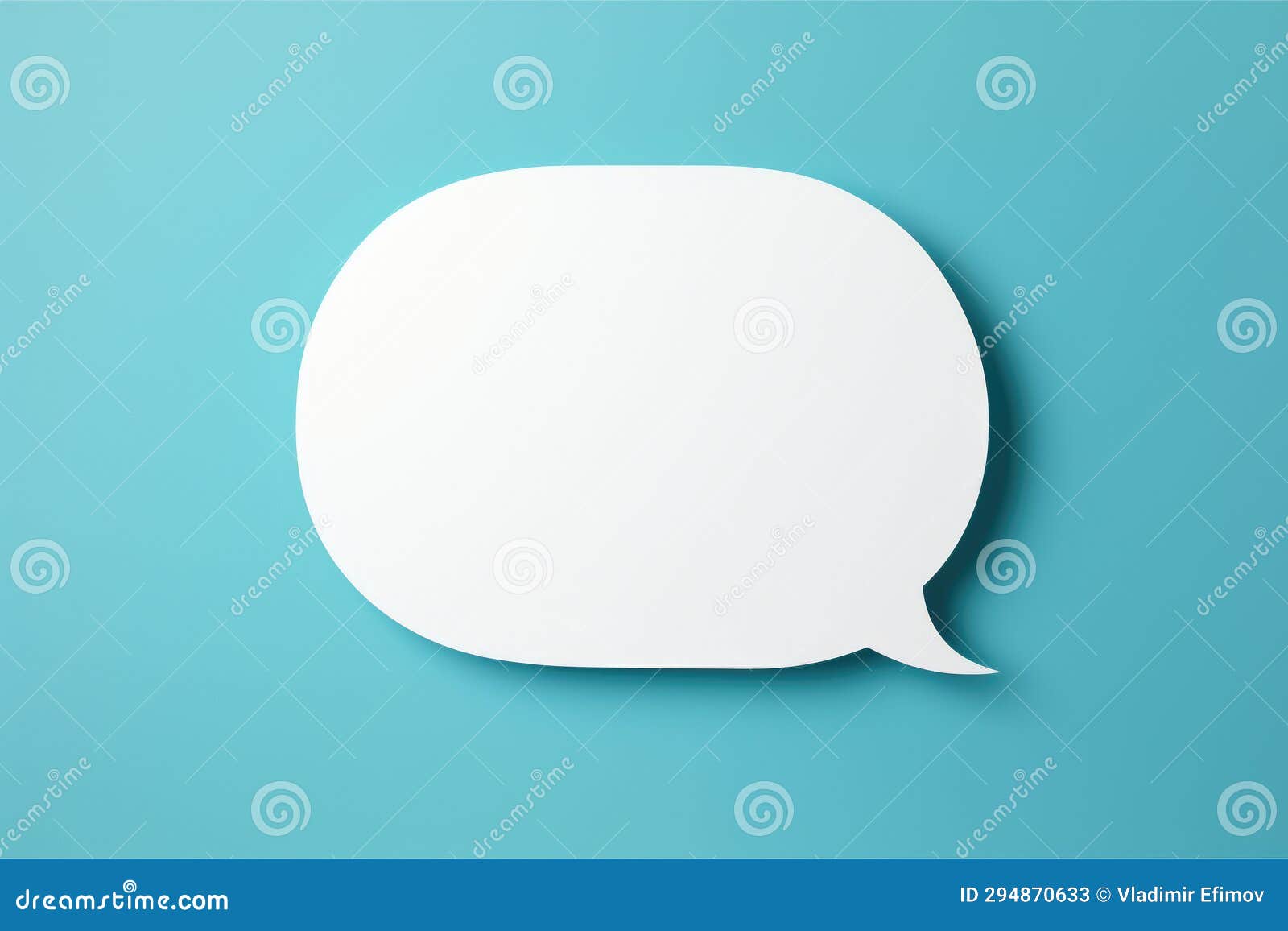 White Speech Bubble on Blue Background Stock Image - Image of icon ...
