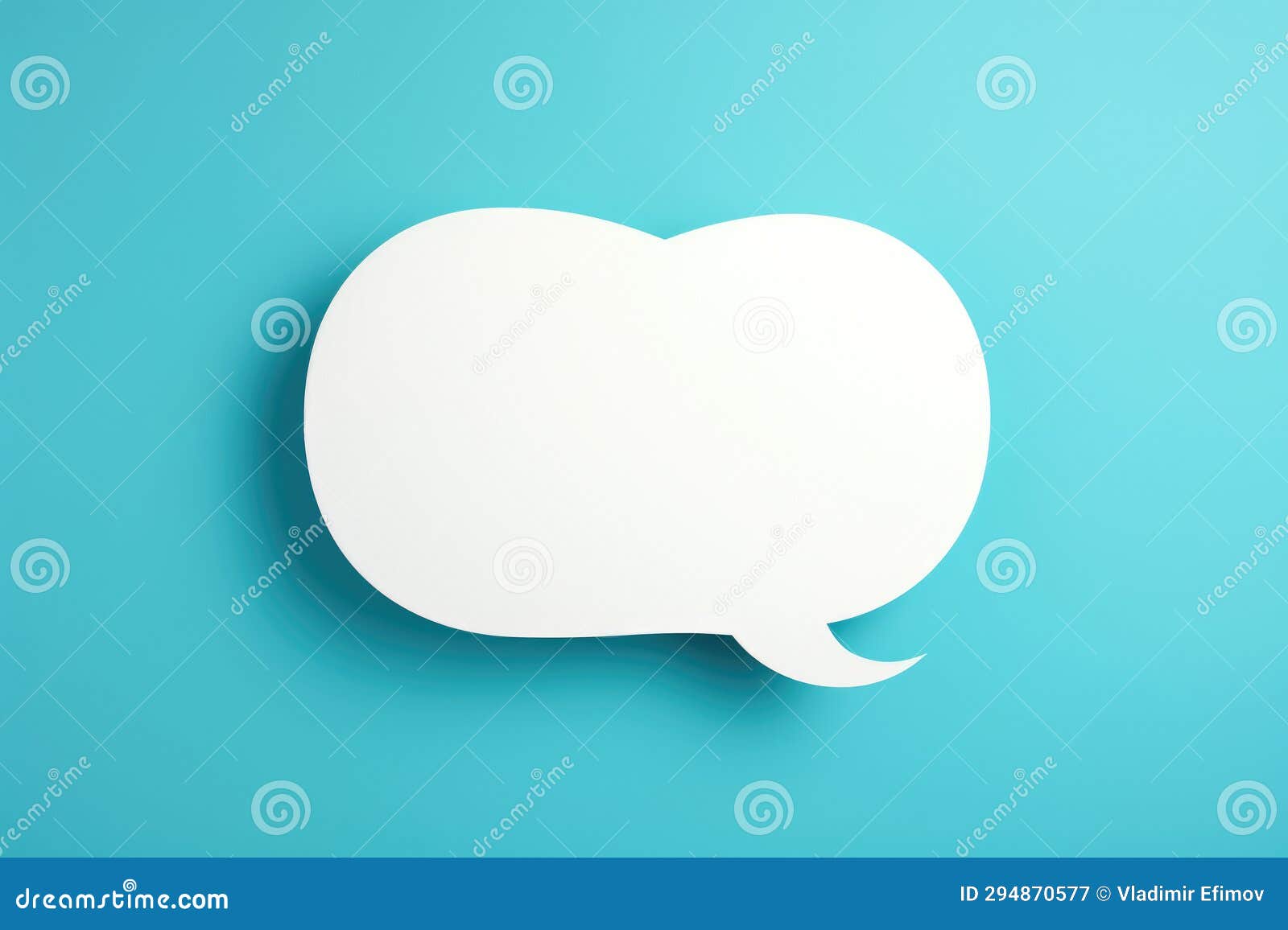 White Speech Bubble on Blue Background Stock Image - Image of icon ...