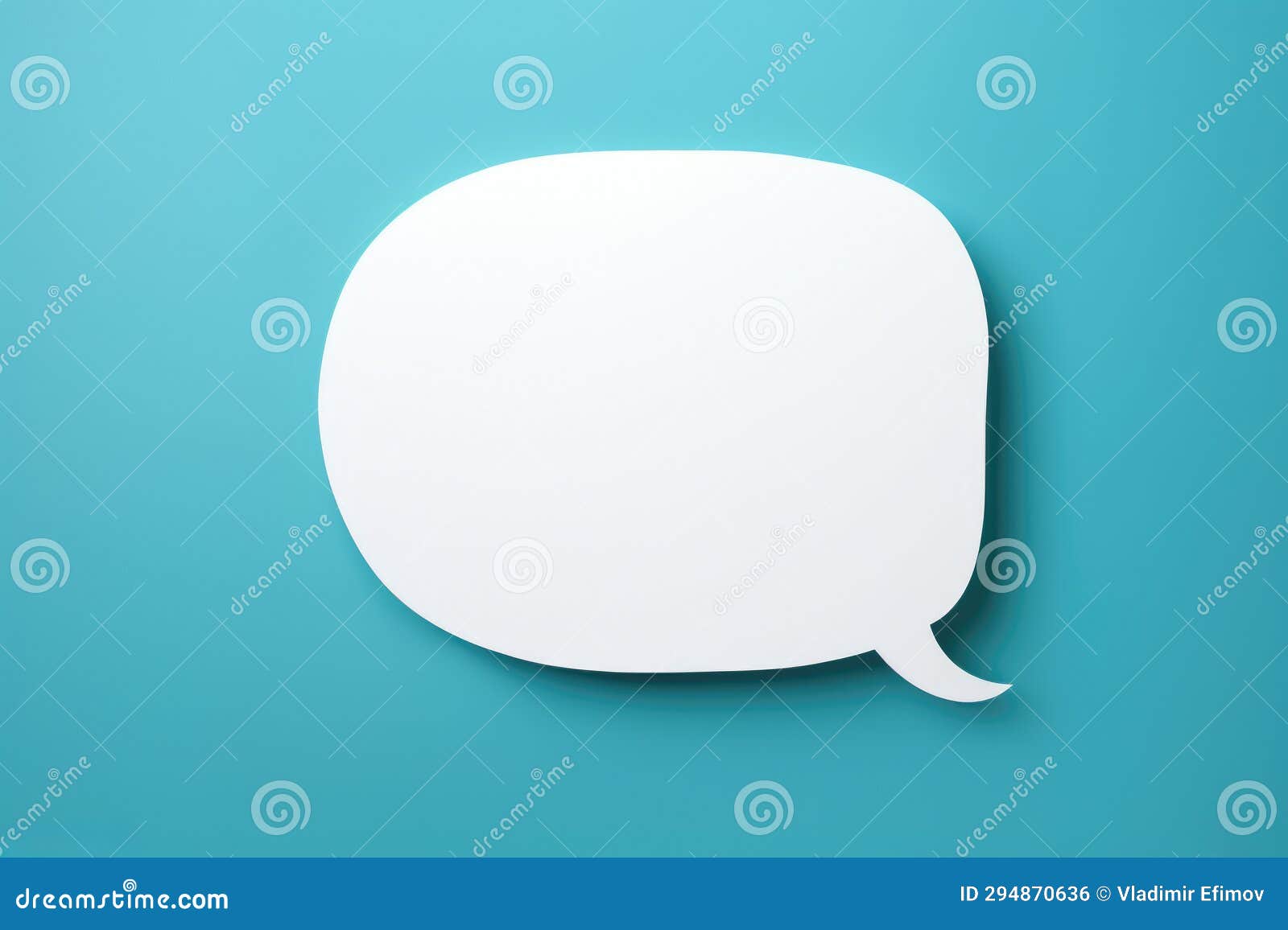 White Speech Bubble on Blue Background Stock Photo - Image of cloud ...