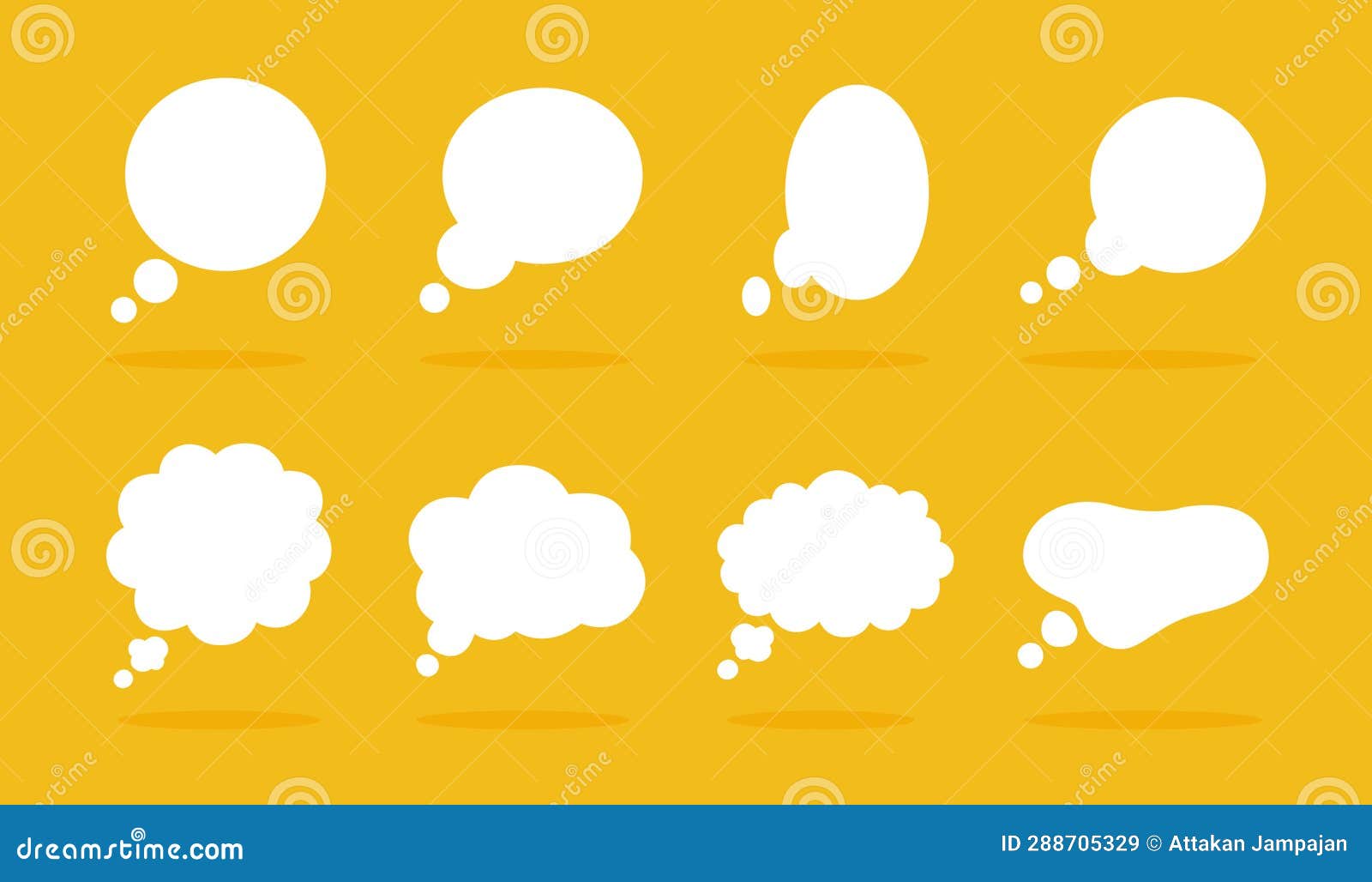 White Speech Bubble Element Collection, Empty Space Speech Bubble ...