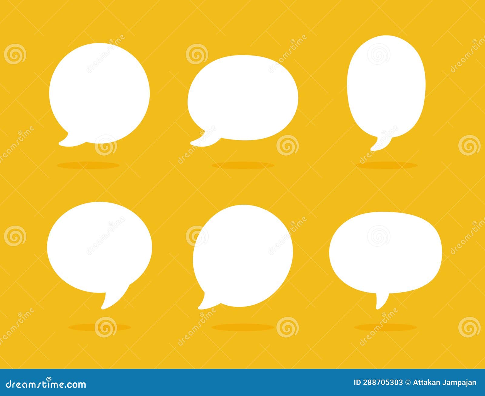 White Speech Bubble Element Collection, Empty Space Speech Bubble ...