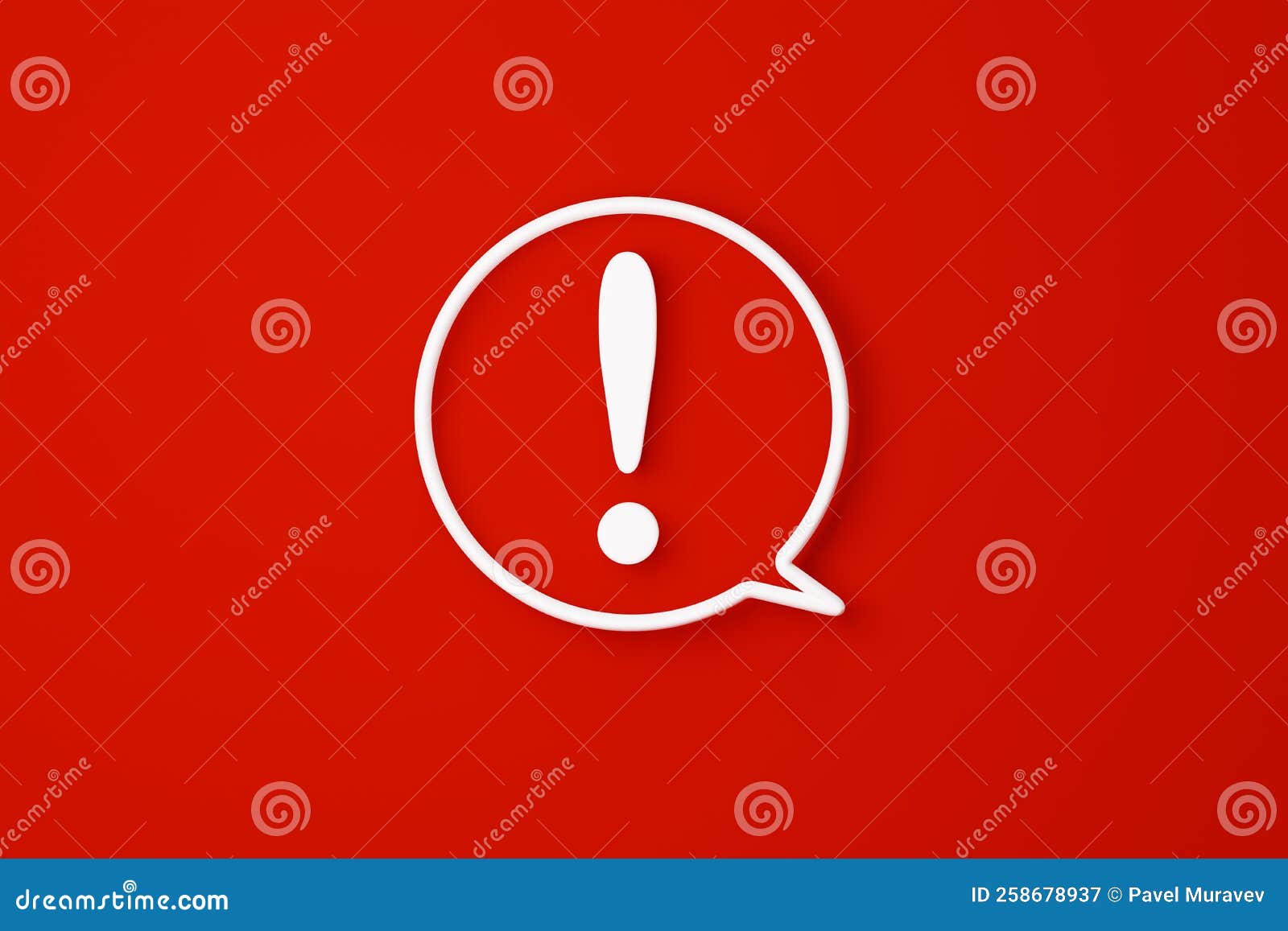 White Speech Bubble with Exclamation Mark. White Speech Bubble with ...
