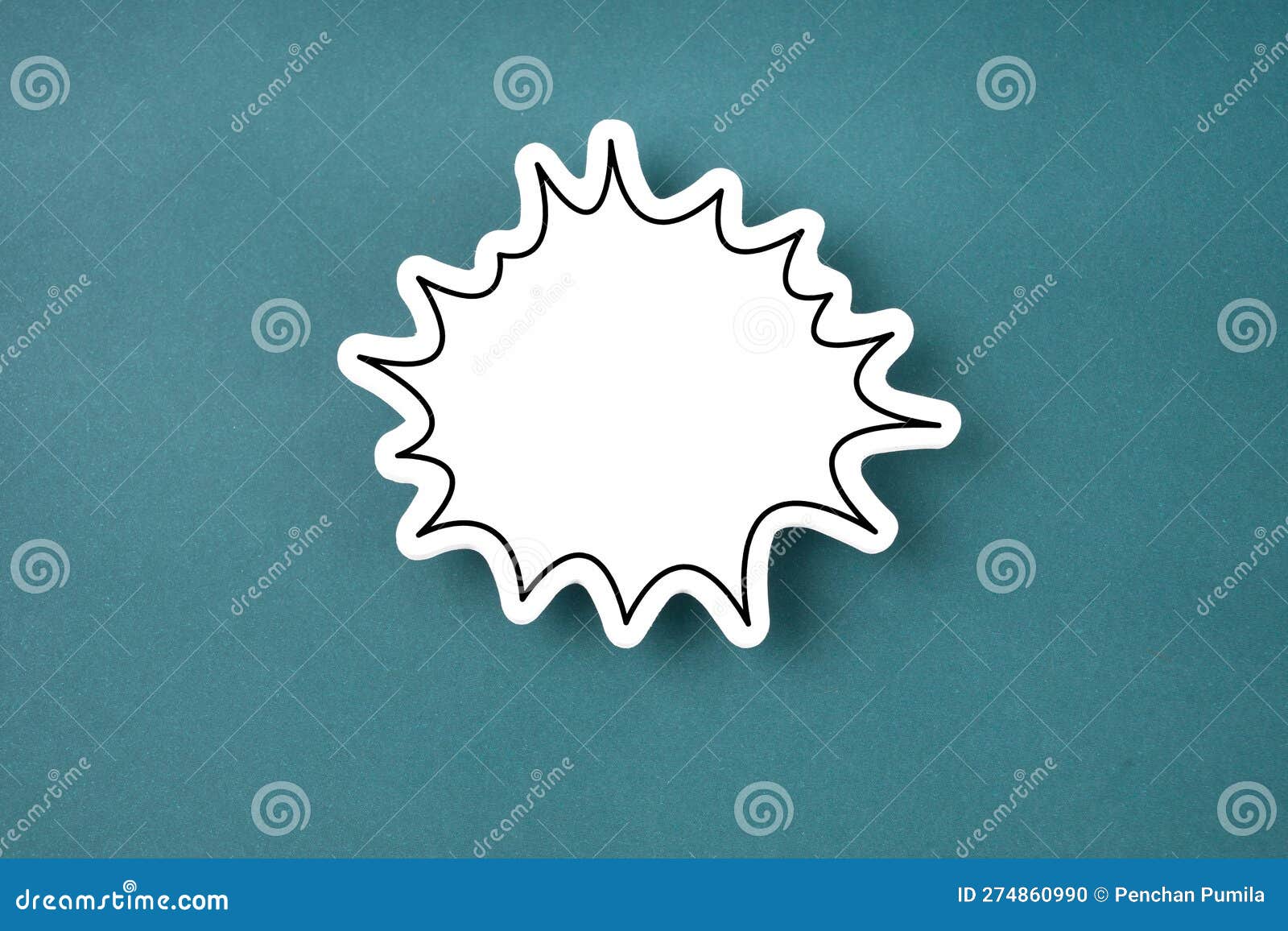 The White Speech Bubble Shaped Post it Note on Green Background with ...