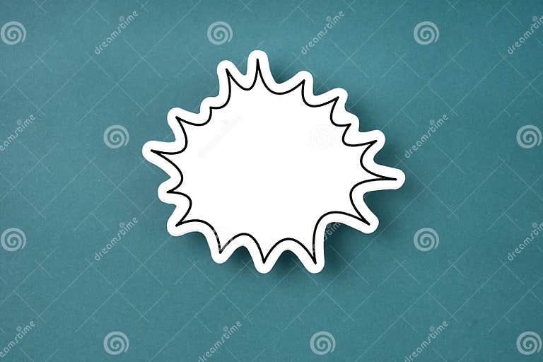 The White Speech Bubble Shaped Post it Note on Green Background with ...