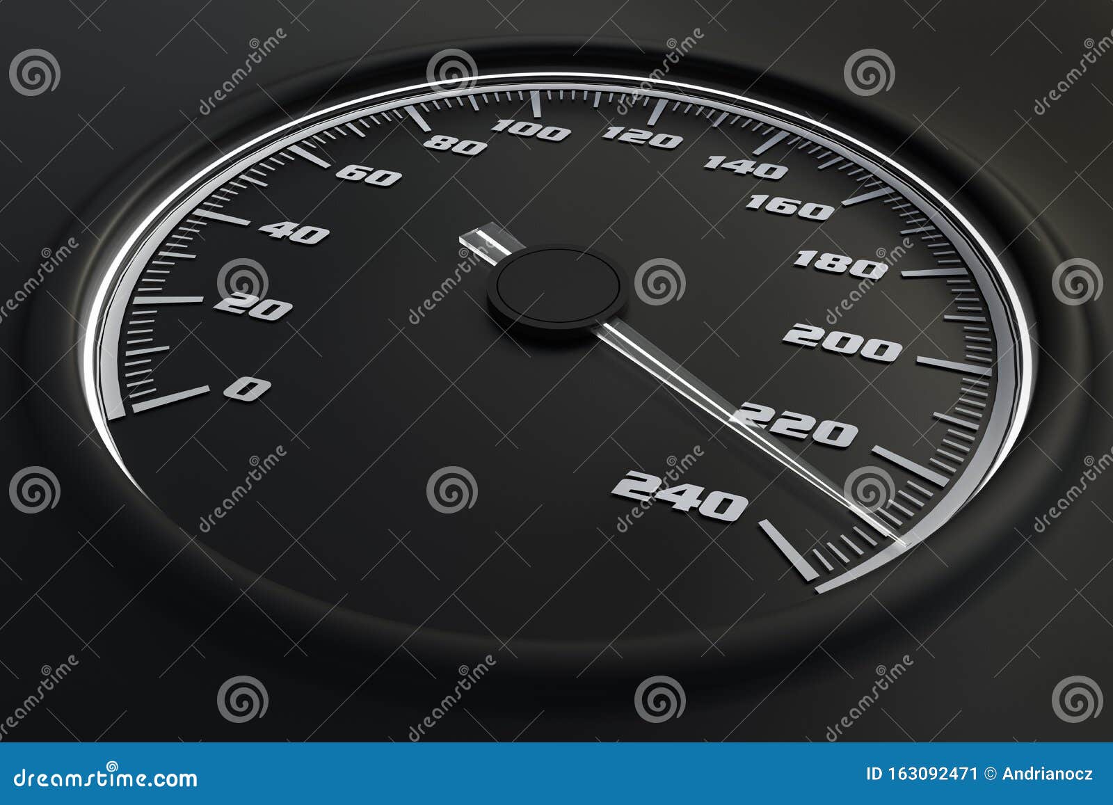 White Speedometer in Car on Dashboard. Stock Illustration ...