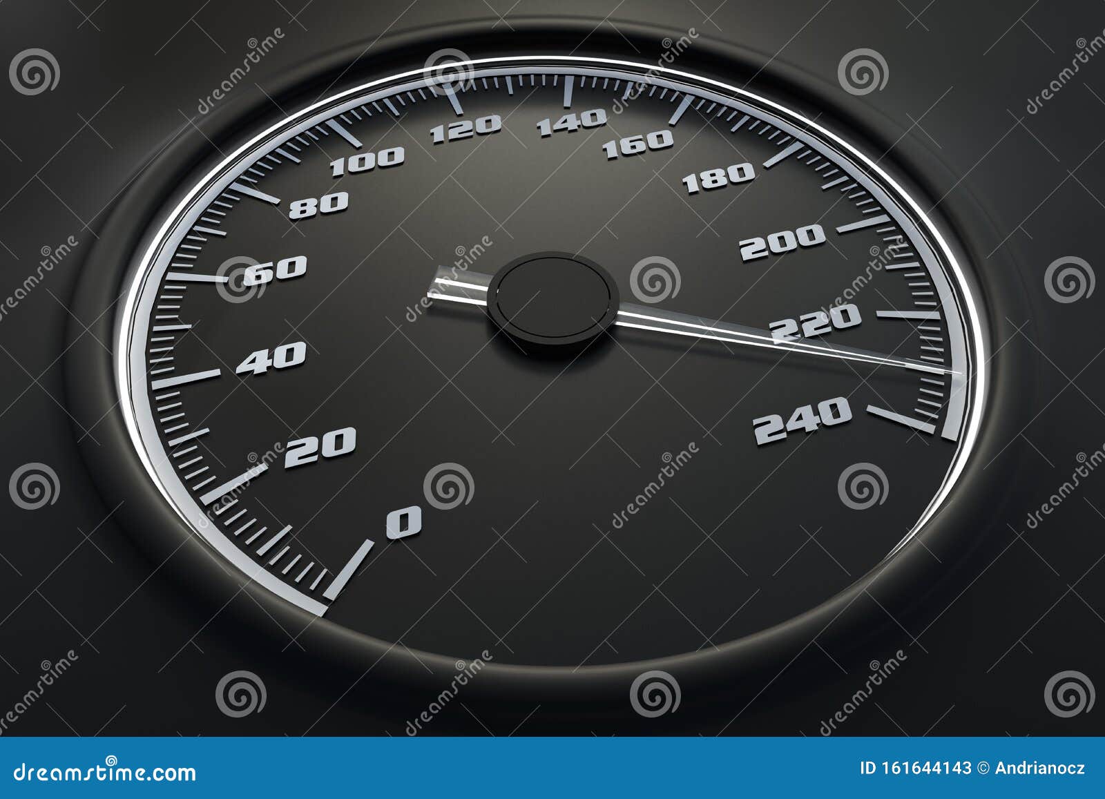 White Speedometer in Car on Dashboard Stock Illustration - Illustration ...