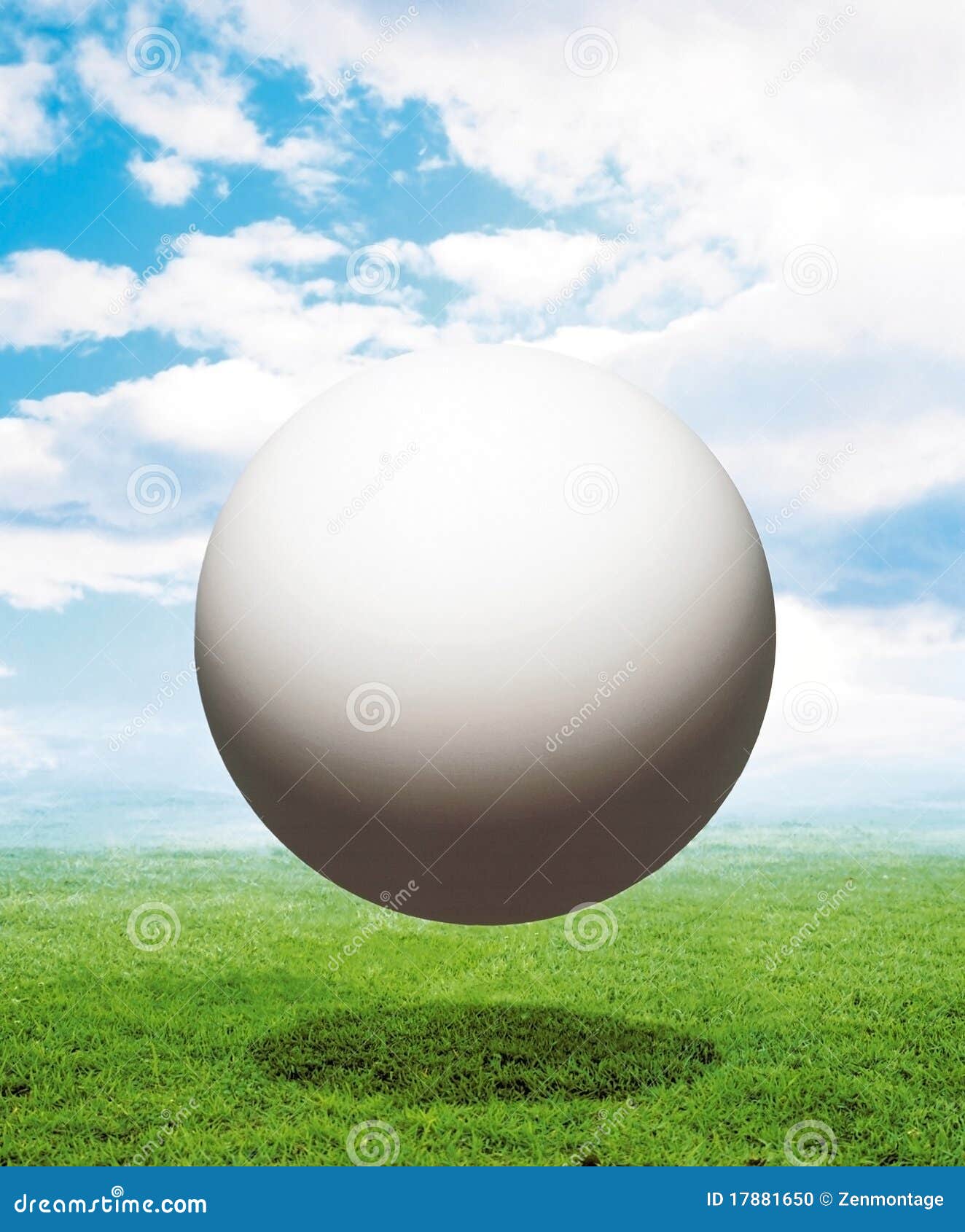 White Sphere Over Grass stock photo. Image of outdoors - 17881650