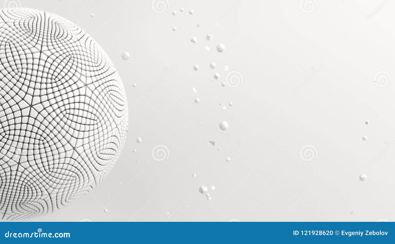 White Sphere on the White Surface Stock Illustration - Illustration of ...