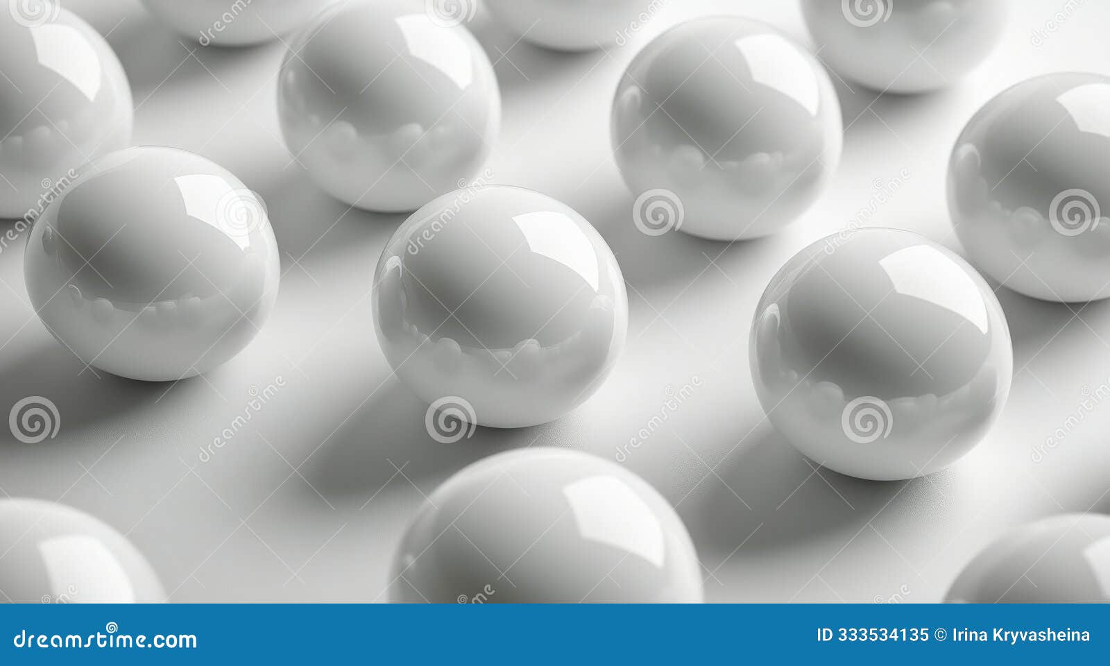 White Spherical Objects Arranged in a Pattern Under Soft Natural Light ...