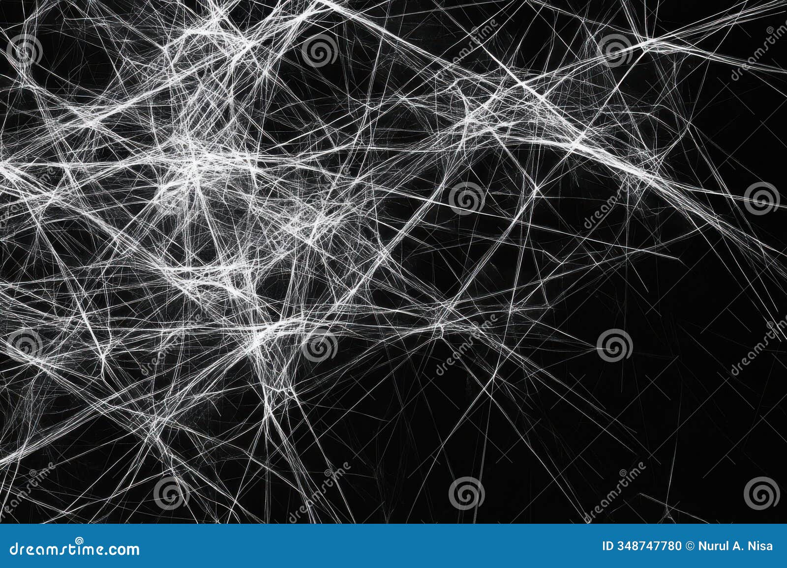 White Spider Web on Black Background Stock Illustration - Illustration ...