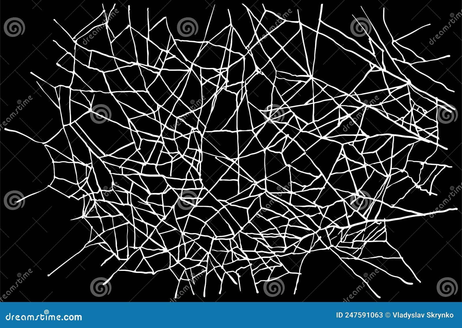 White Spider Web on a Black Background. Stock Vector - Illustration of ...