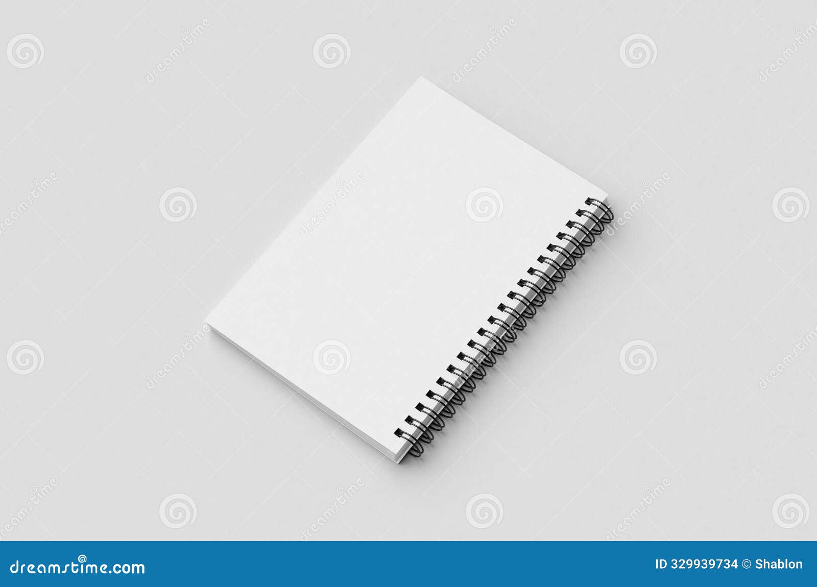 White Spiral Notebook Mockup, Backside Stock Photo - Image of cardboard ...