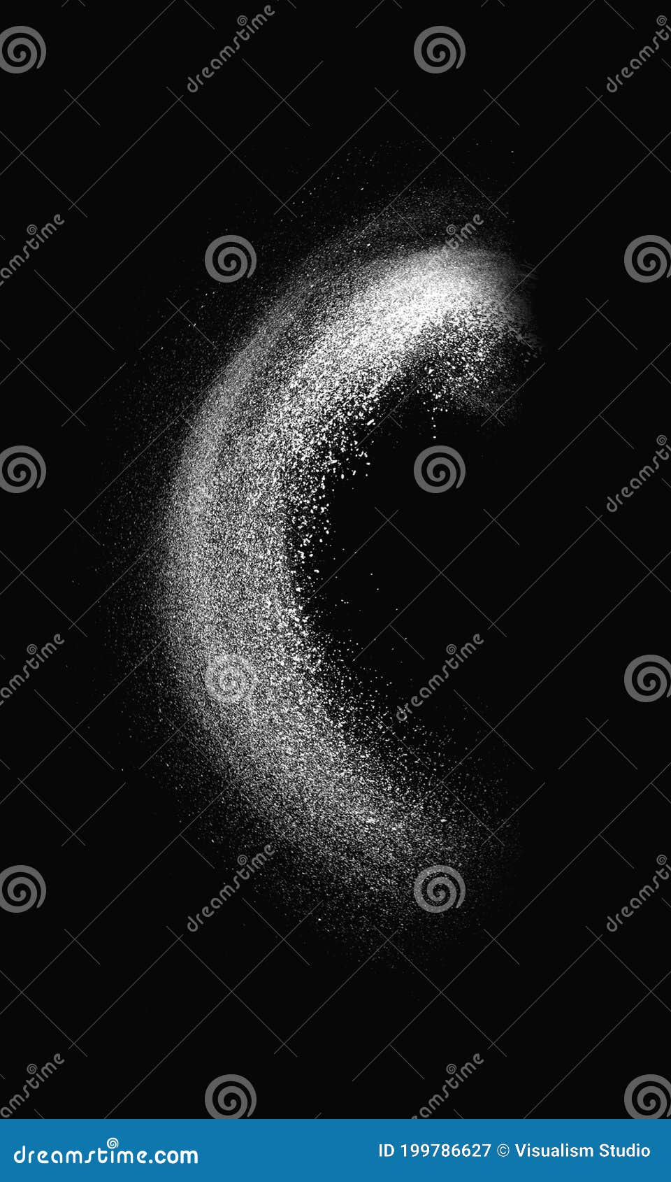White Spiral Vertical Abstract Dust Overlay Texture Powder Splash ...
