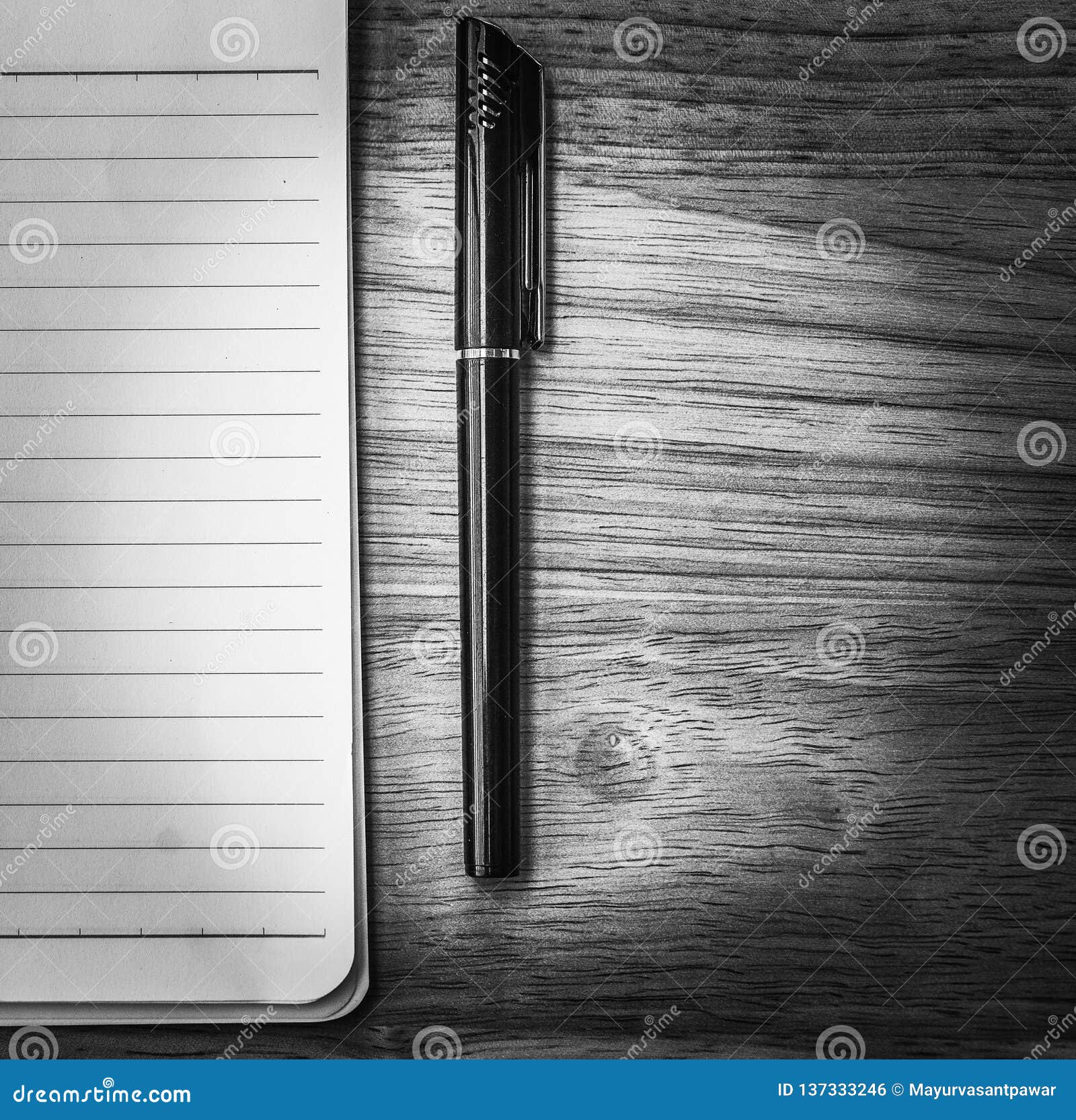 White Spiral Writing Pad with Pen on a Office Desk Stock Photo - Image ...
